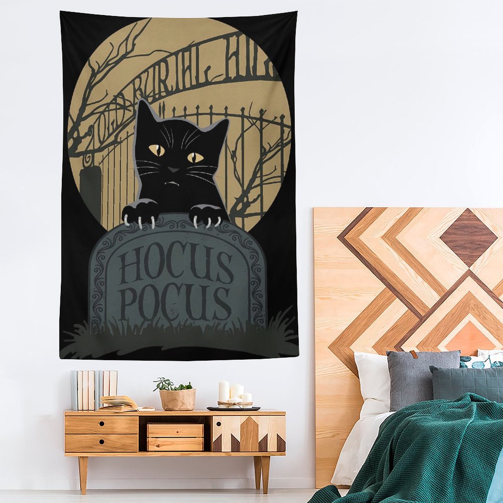 Hocus Pocus Tapestry Bedroom Indie Vertical Tapestry Wall Hanging for ...