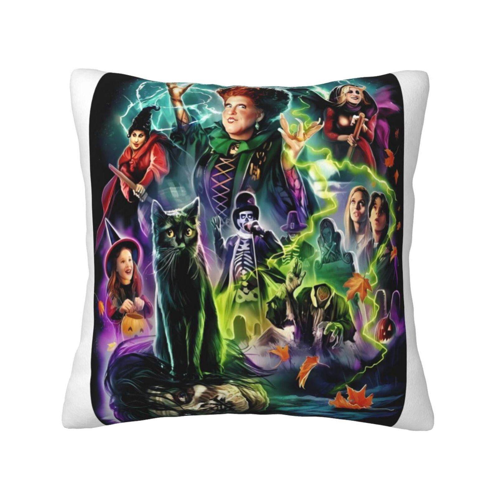Hocus Pocus Velvet Pillow Covers Decorative Square Pillowcase Soft ...