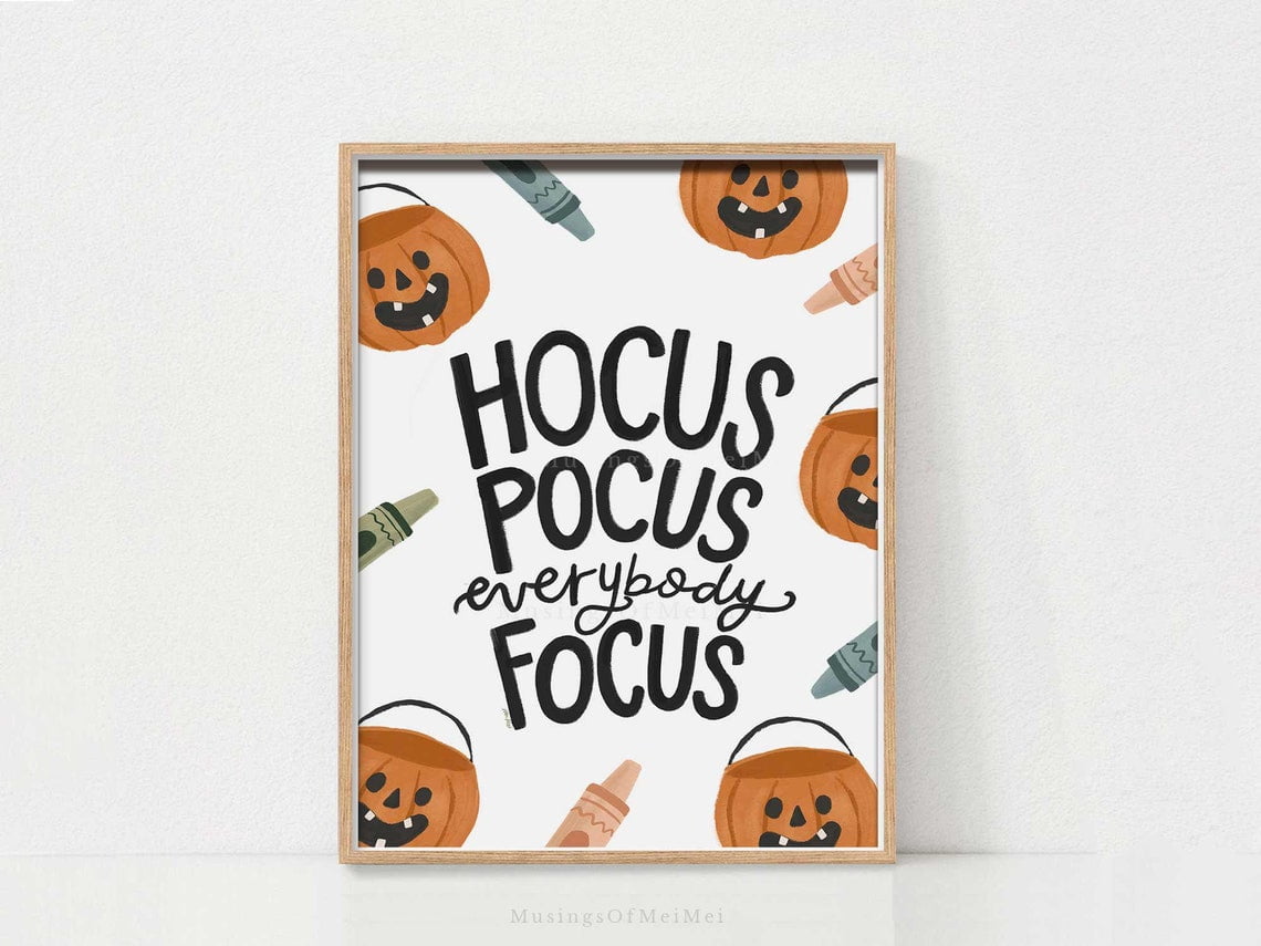Hocus Pocus Wall Art Classroom Room Decorations Educational Poster ...