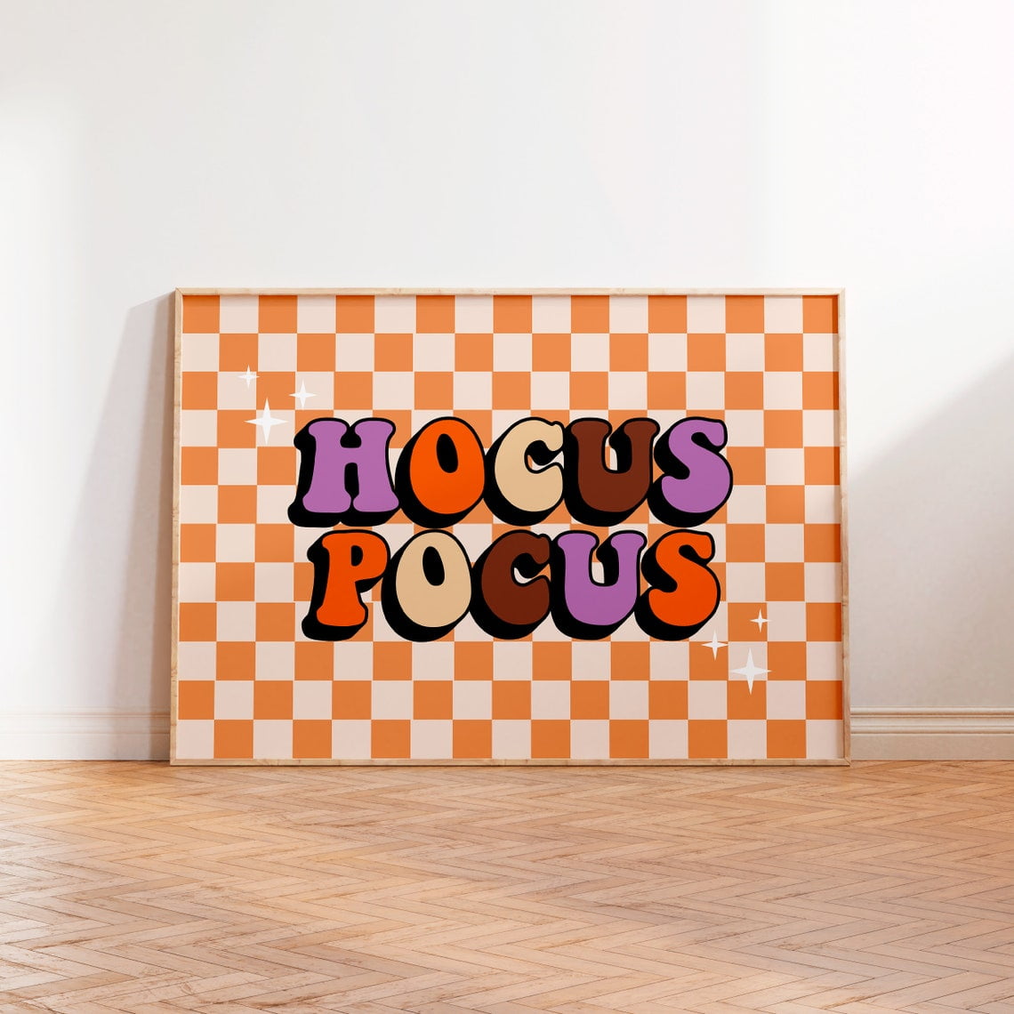 Hocus Pocus Witch Art Poster, A5 A4 A3 Orange Purple Lilac Fall Boho ...
