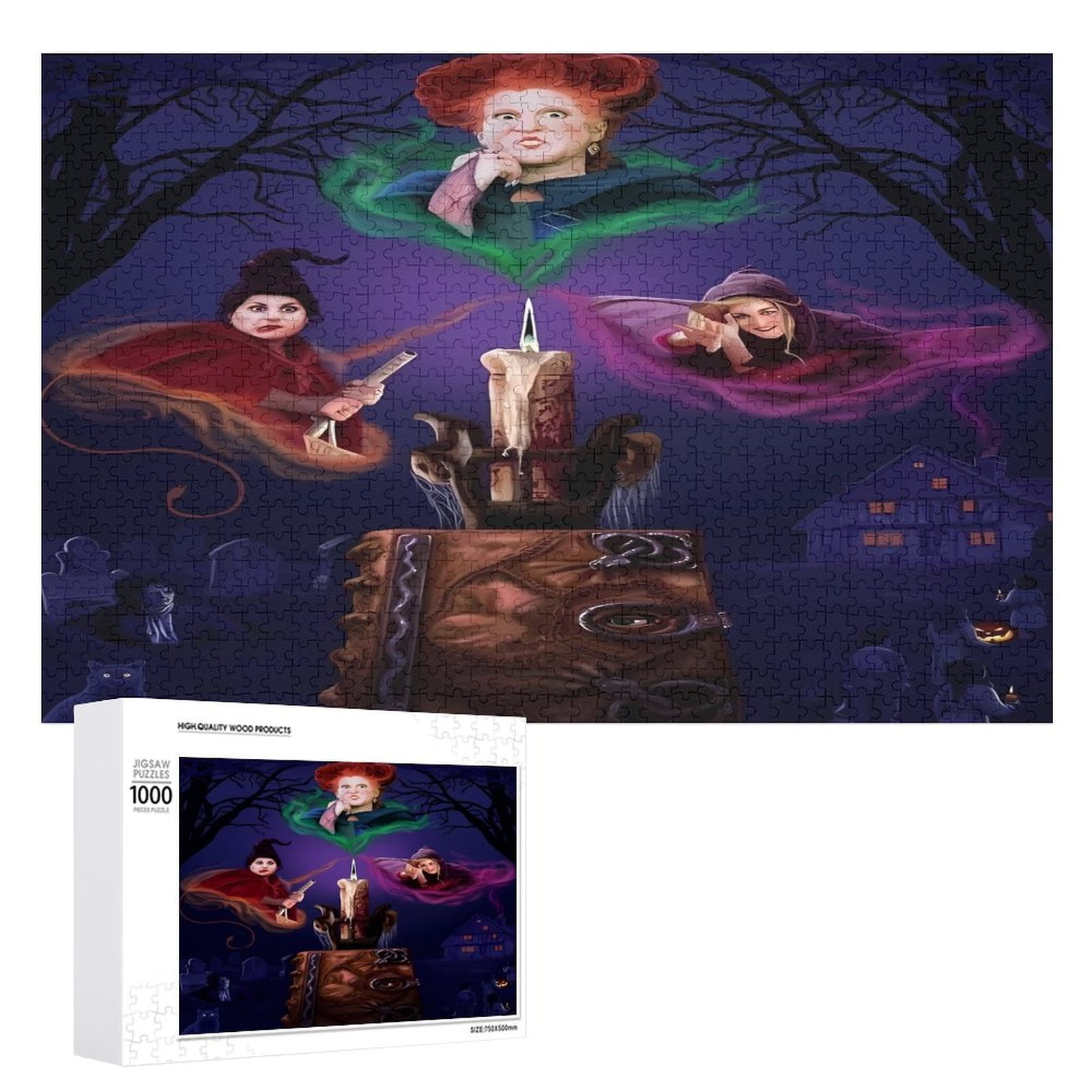 Hocus Pocus Wooden Picture Puzzle-Eco-Friendly Wood, Educational Toy ...