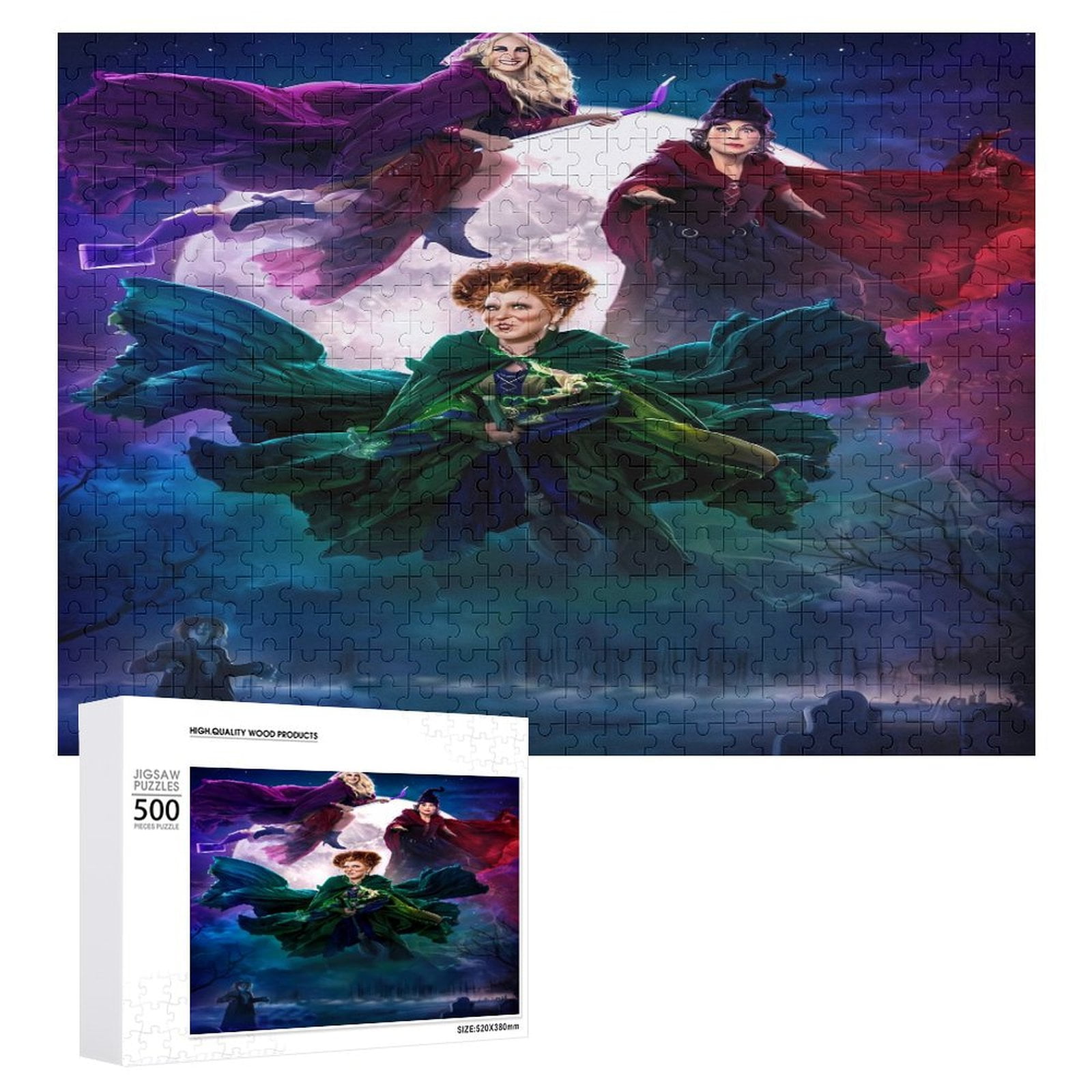 Hocus Pocus Wooden Picture Puzzle-Eco-Friendly Wood, Educational Toy ...