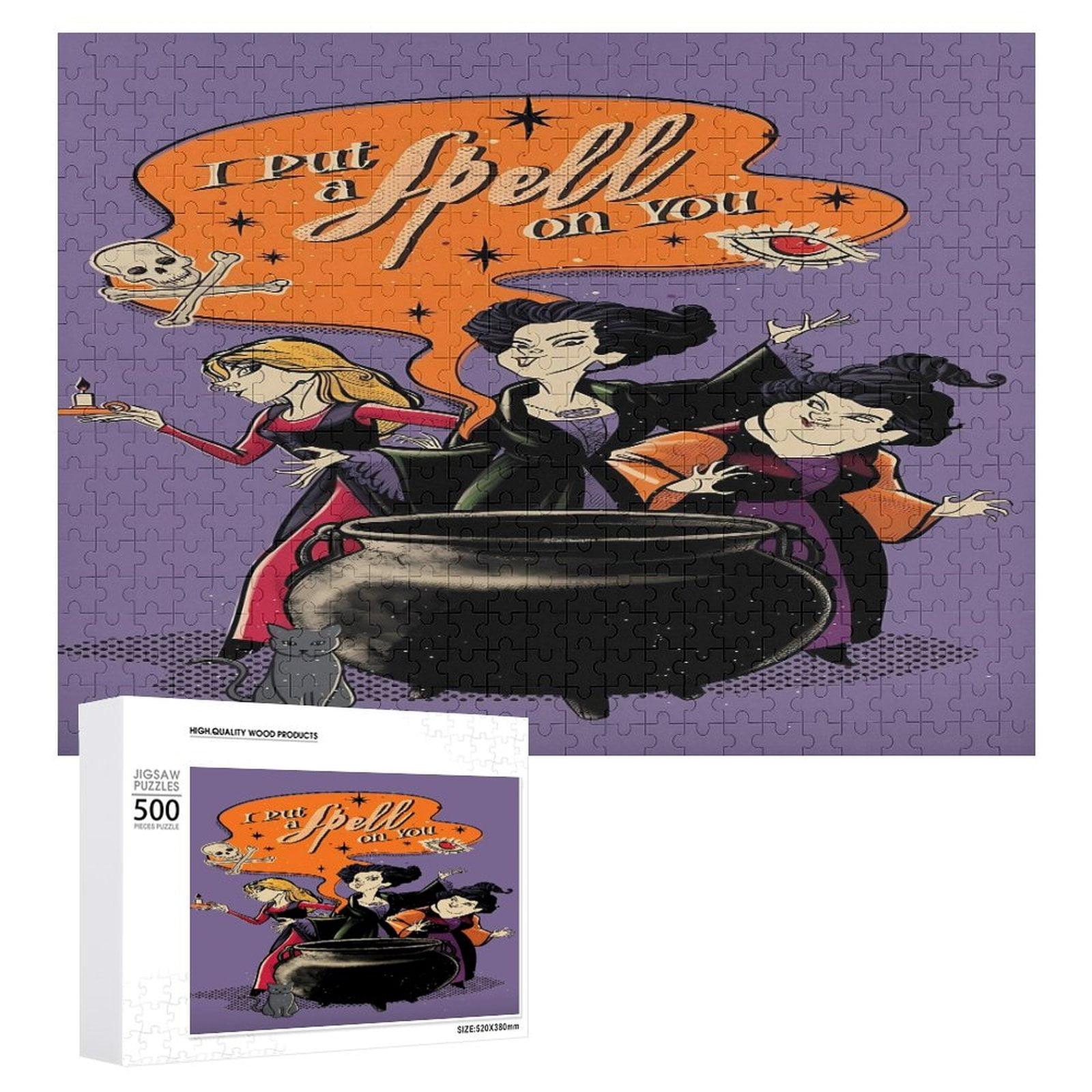 Hocus Pocus Wooden Picture Puzzle-Eco-Friendly Wood, Educational Toy ...