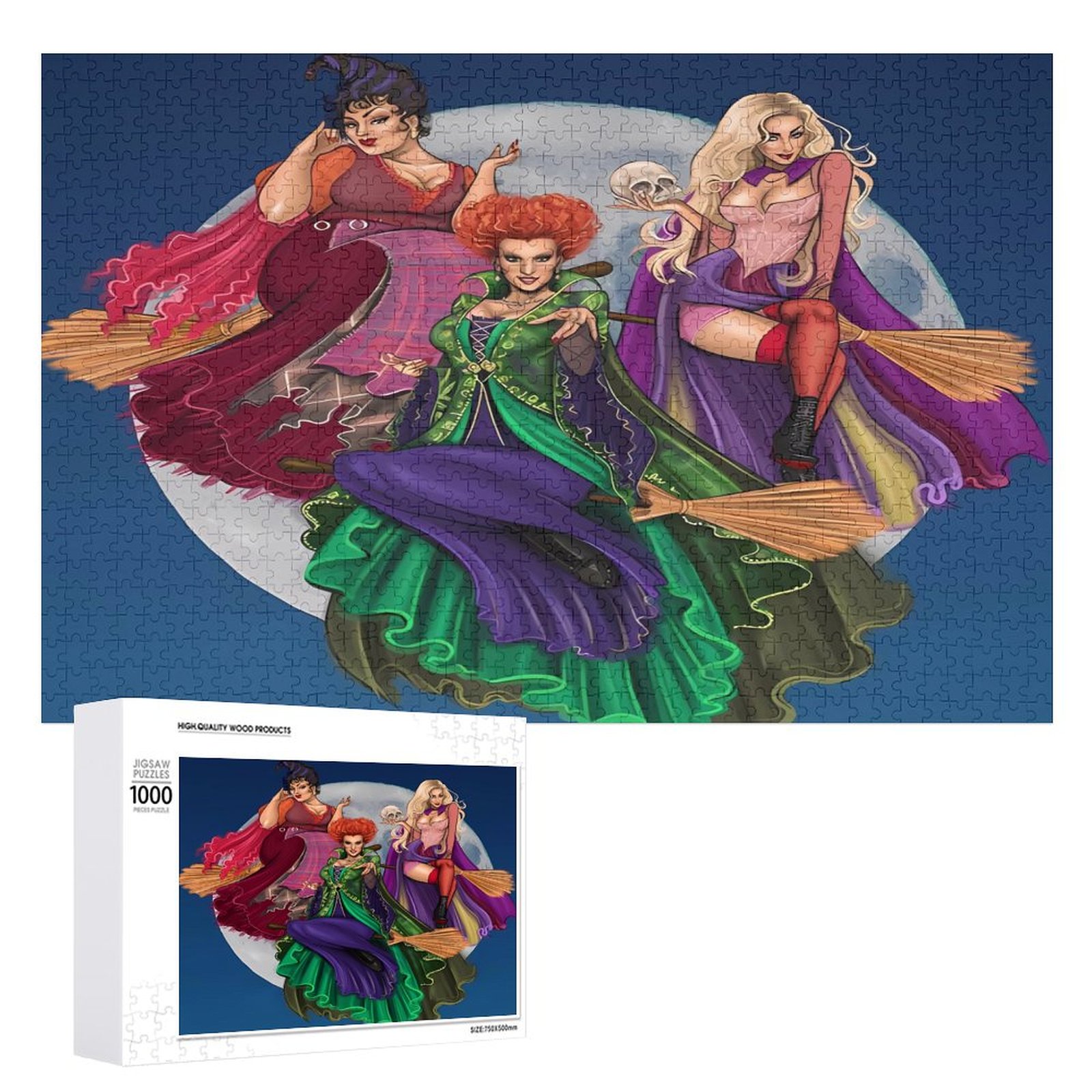 Hocus Pocus Wooden Picture Puzzle-Eco-Friendly Wood, Educational Toy ...