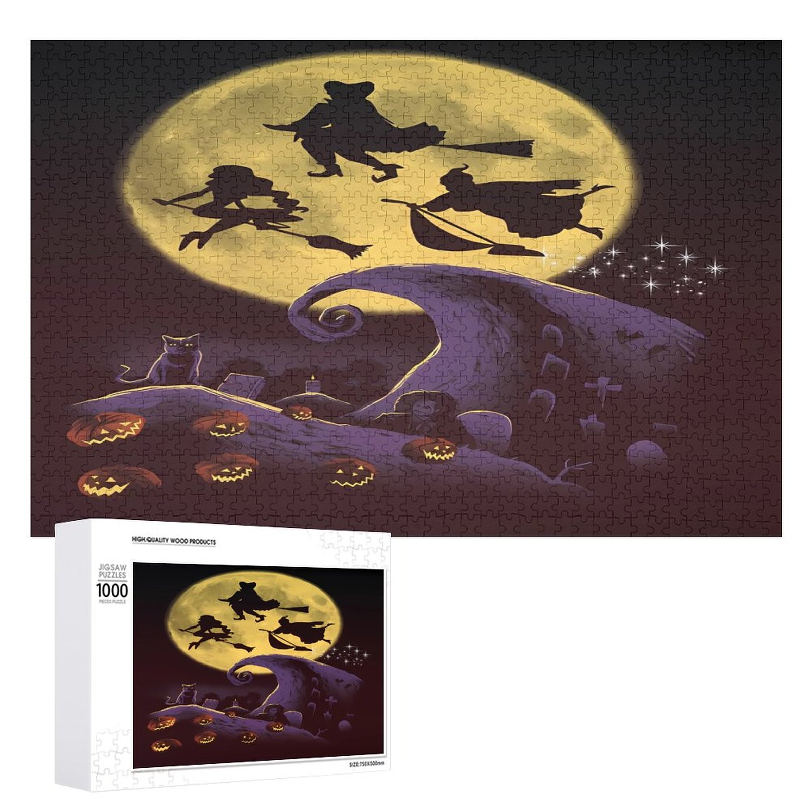 Hocus Pocus Wooden Picture Puzzle-Eco-Friendly Wood, Educational Toy ...