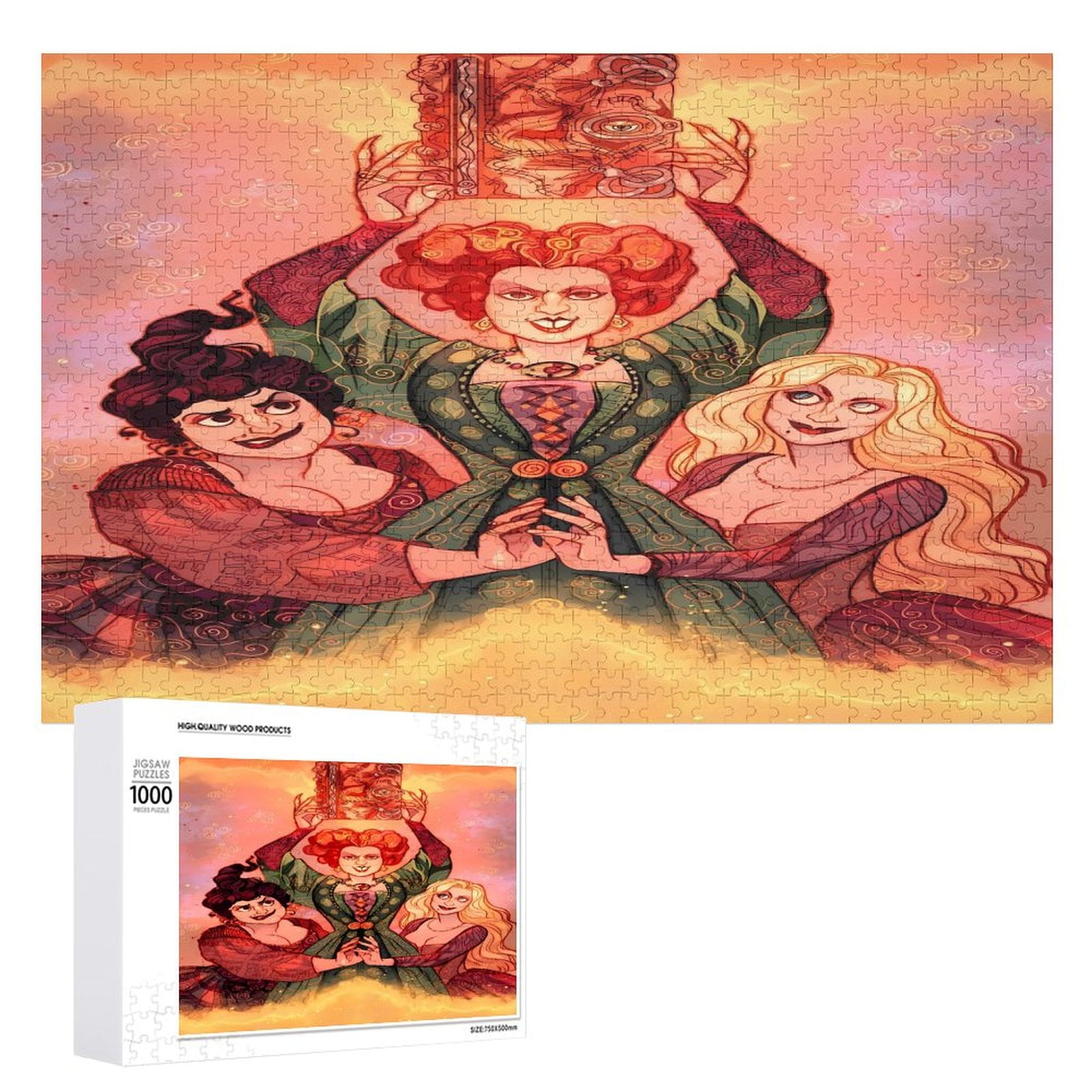 Hocus Pocus Wooden Picture Puzzle-Eco-Friendly Wood, Educational Toy ...