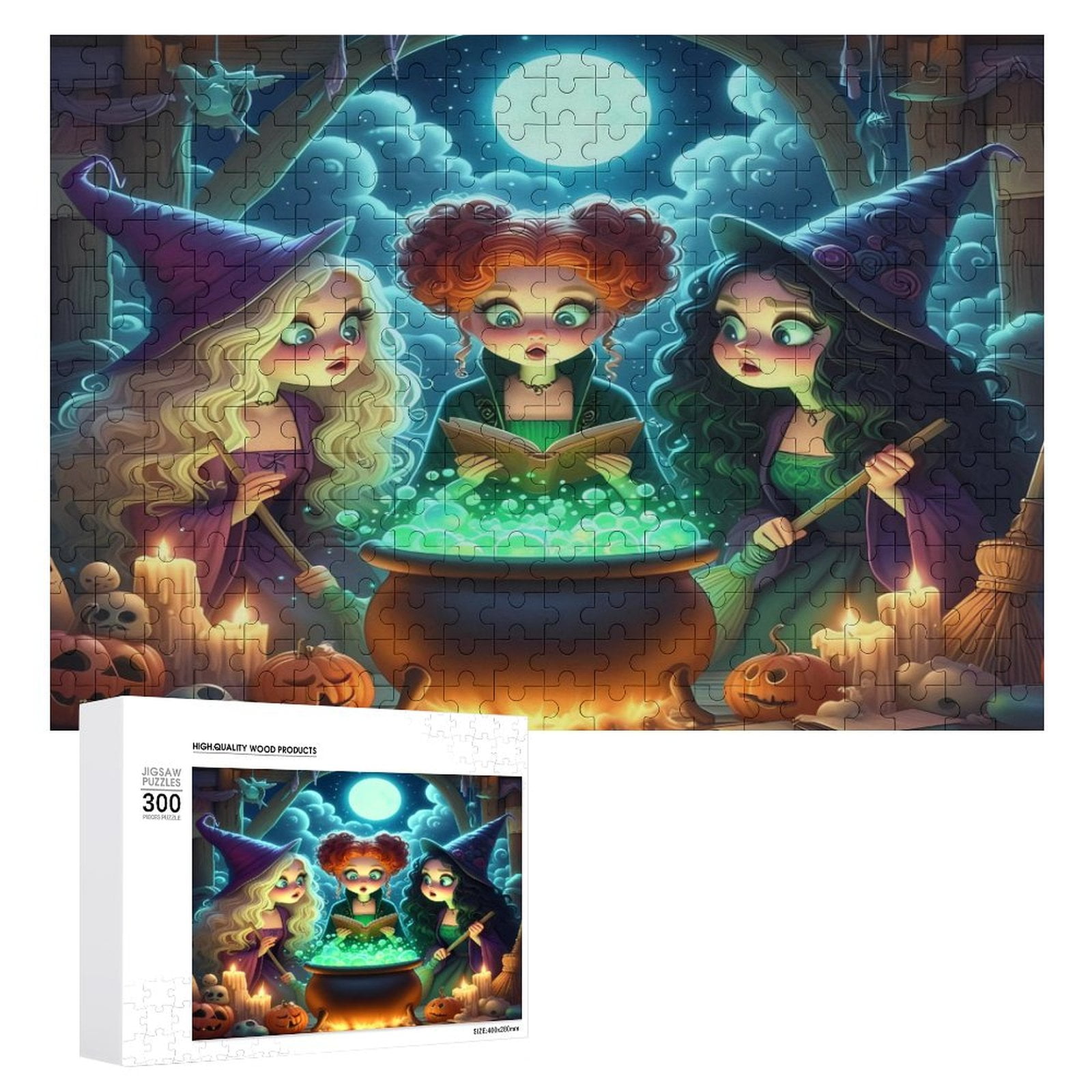 Hocus Pocus Wooden Picture Puzzle-Eco-Friendly Wood, Educational Toy ...