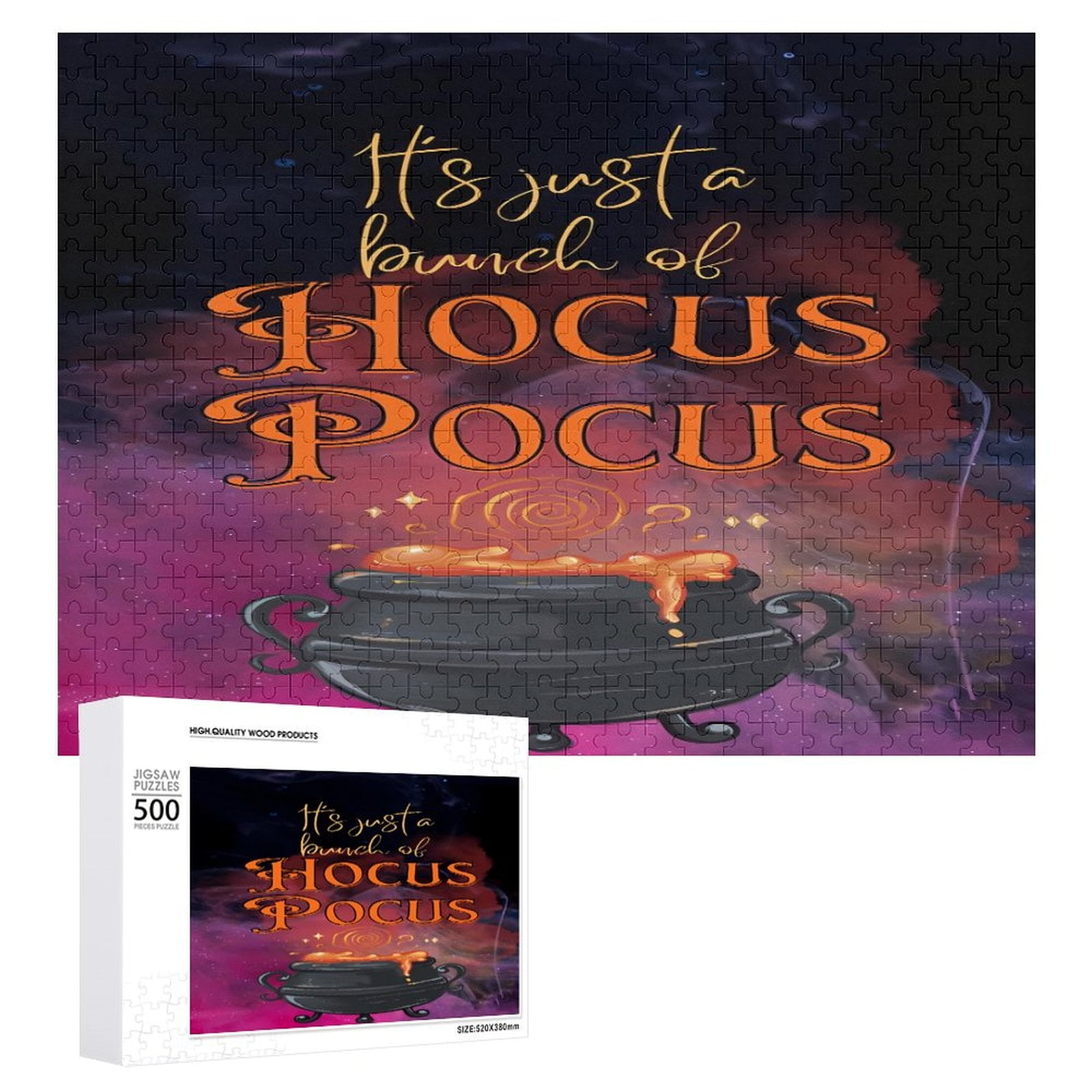Hocus Pocus Wooden Picture Puzzle-Eco-Friendly Wood, Educational Toy ...