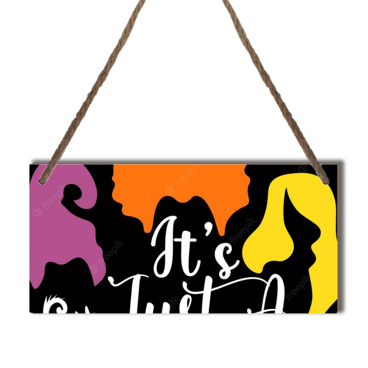 Hocus Pocus Wooden Sign Square Wooden Door Panel Decoration 10.8x3.9 ...