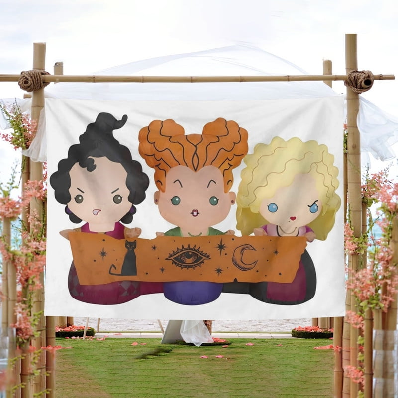 Hocus Pocus pattern wall hanging 50*60 inches high-quality peach skin ...