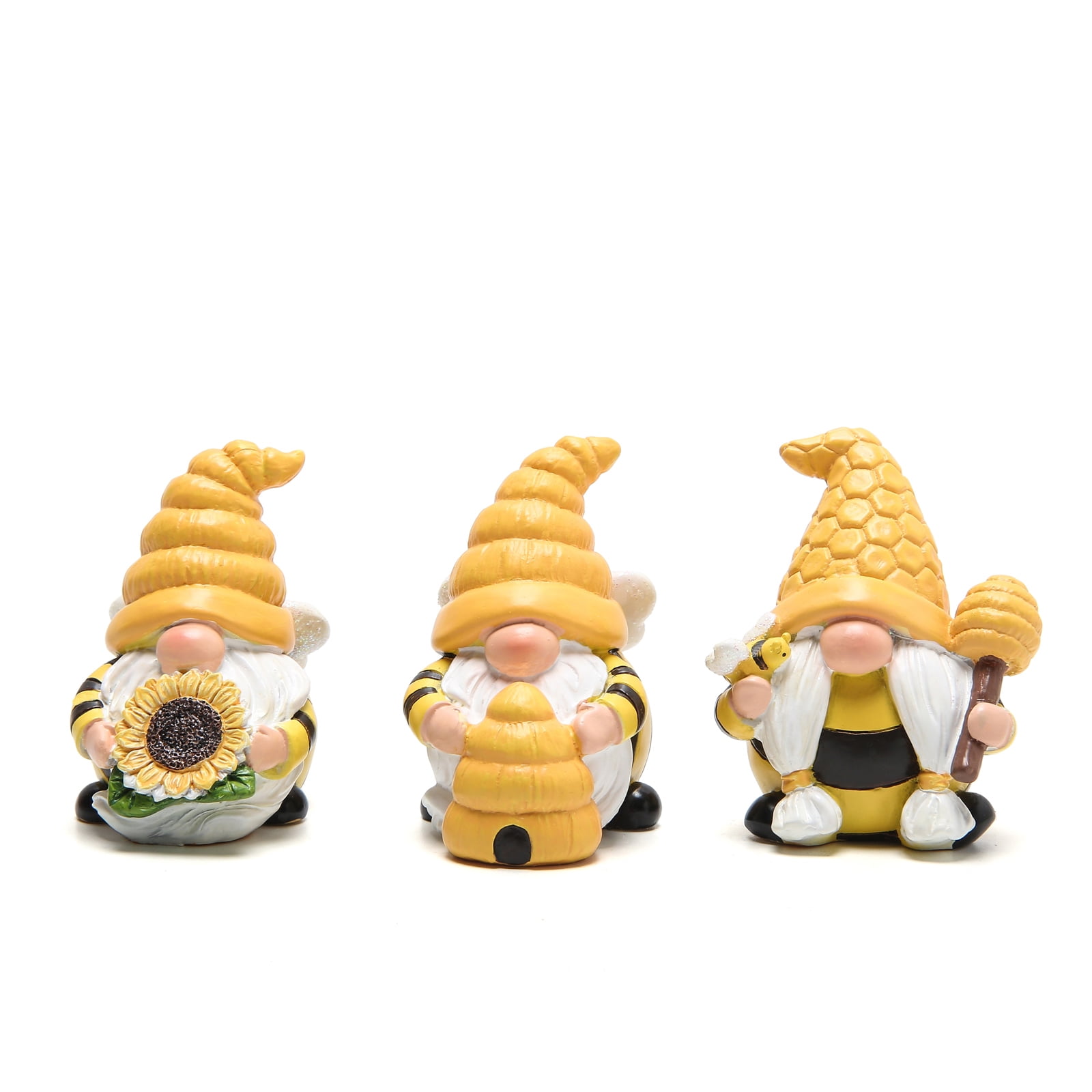 Hodao 3 PCS Bumble Bee Spring Gnome Figurines Decorations Honey Bee Elf ...