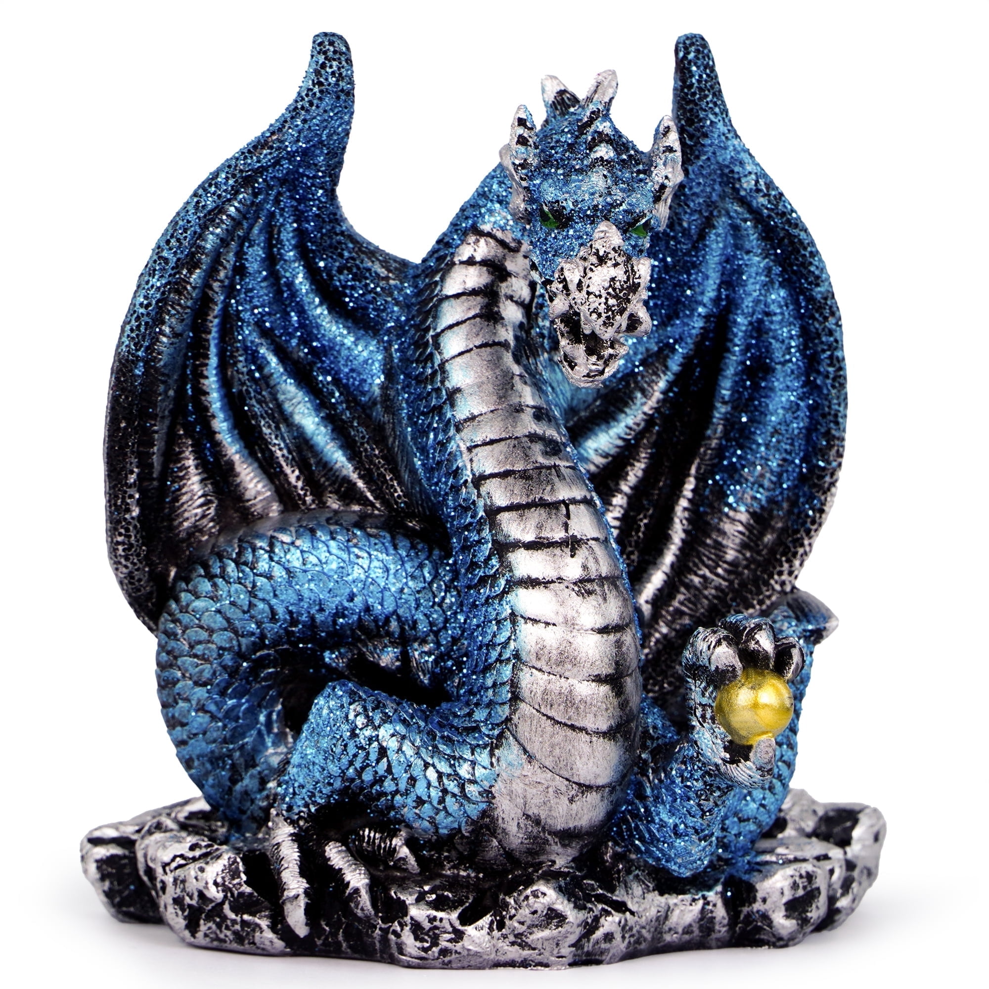 Hodao Blue Dragon Pen Holder Figurine – Fantasy Style Resin Pencil ...