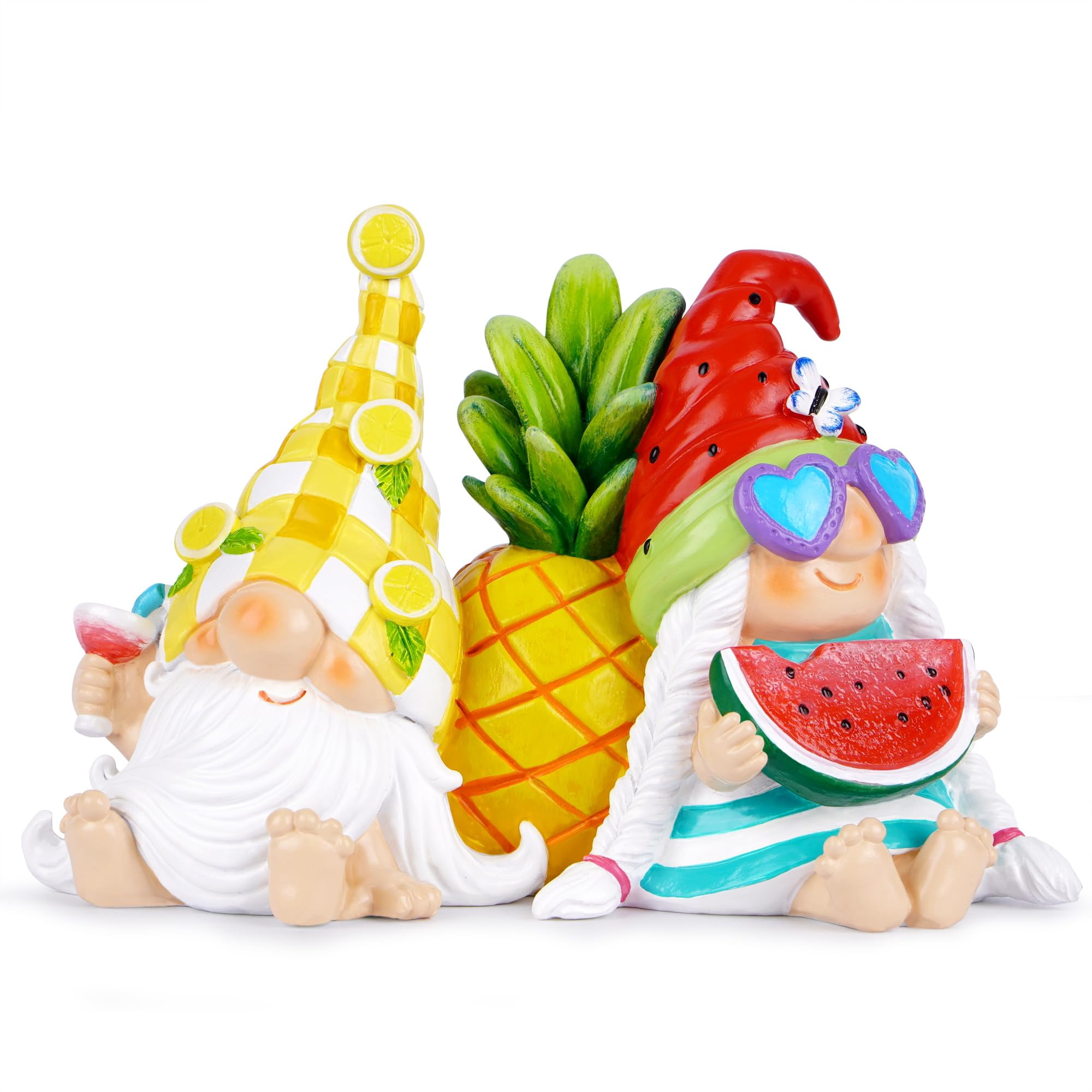 Hodao Summer Fruit Themed Garden Gnomes ATT1Decor - Lemon & Watermelon ...