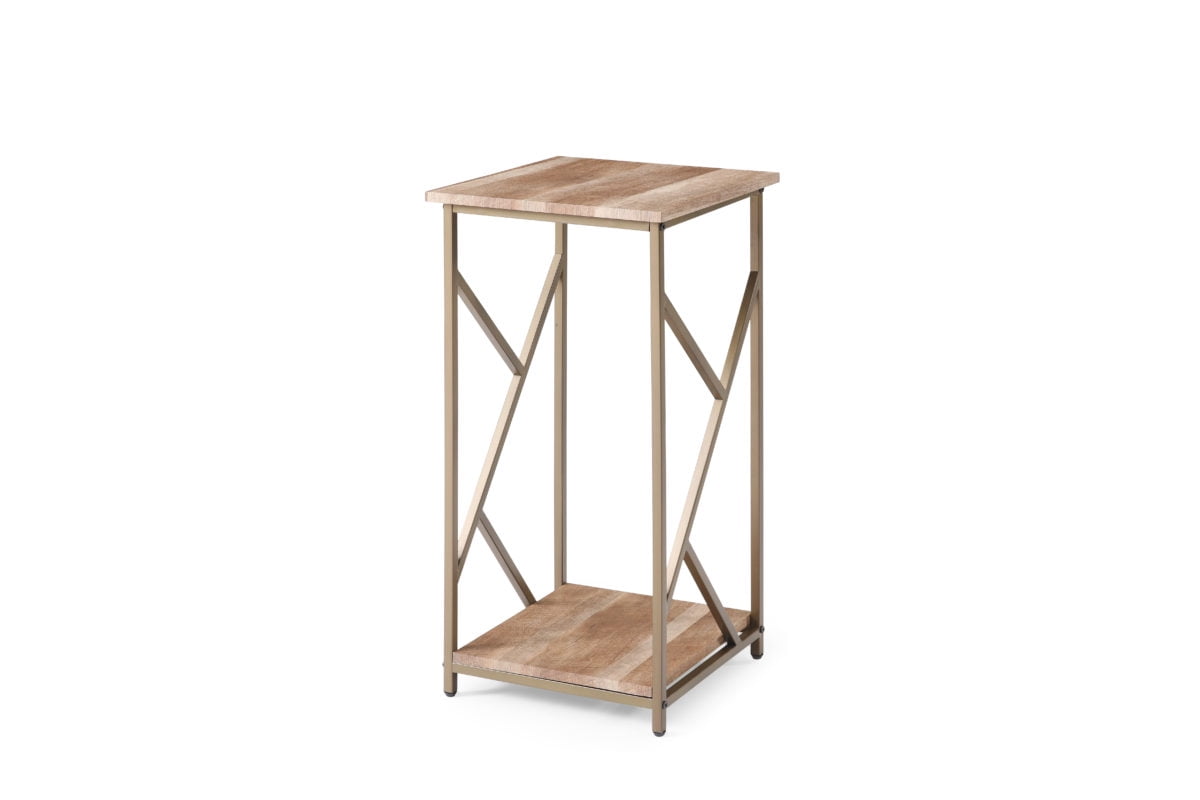 Hodedah 30.3 inch H Side Table in Gold - Walmart.com