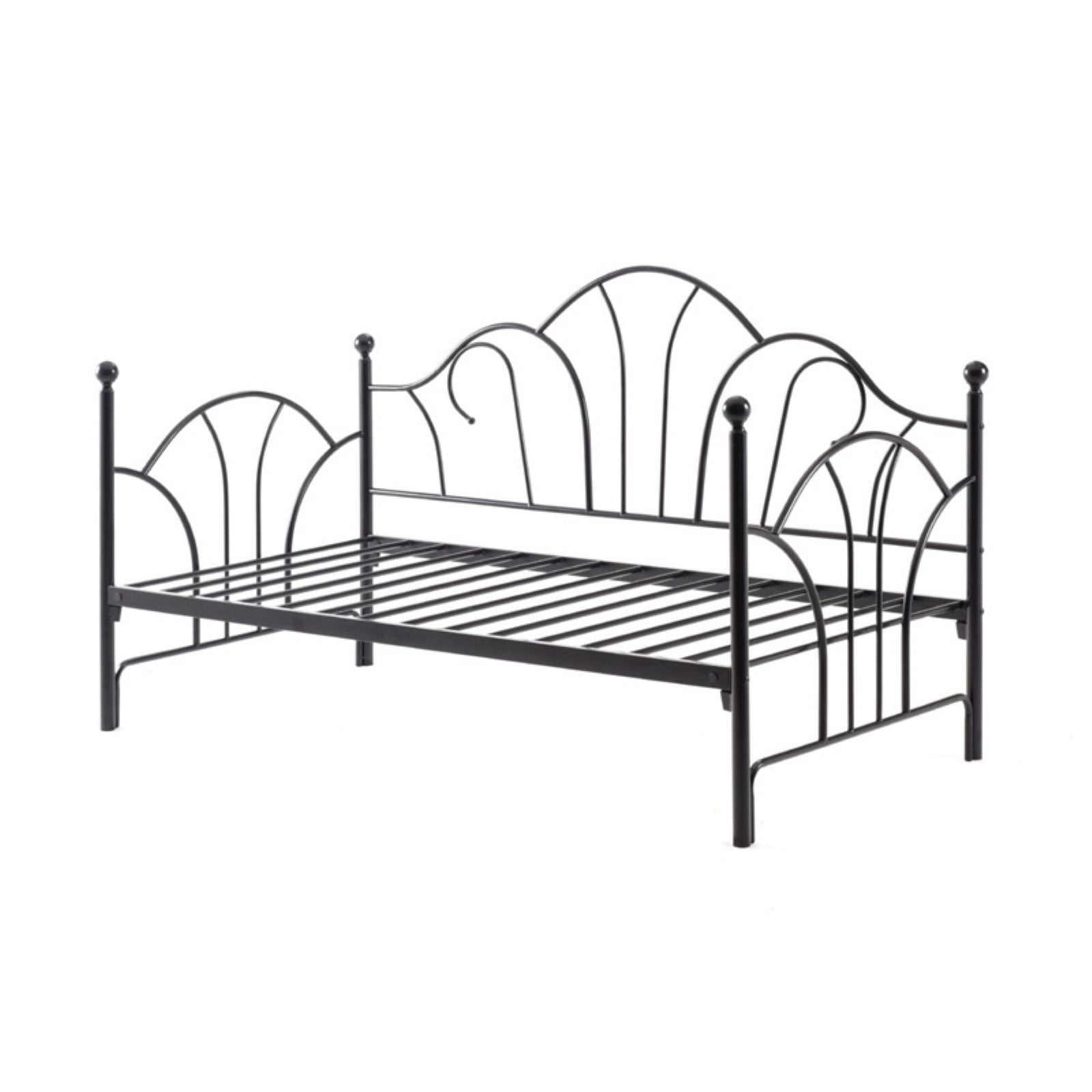 Hodedah Imports Metal Scroll Daybed, Black Finish - Walmart.com