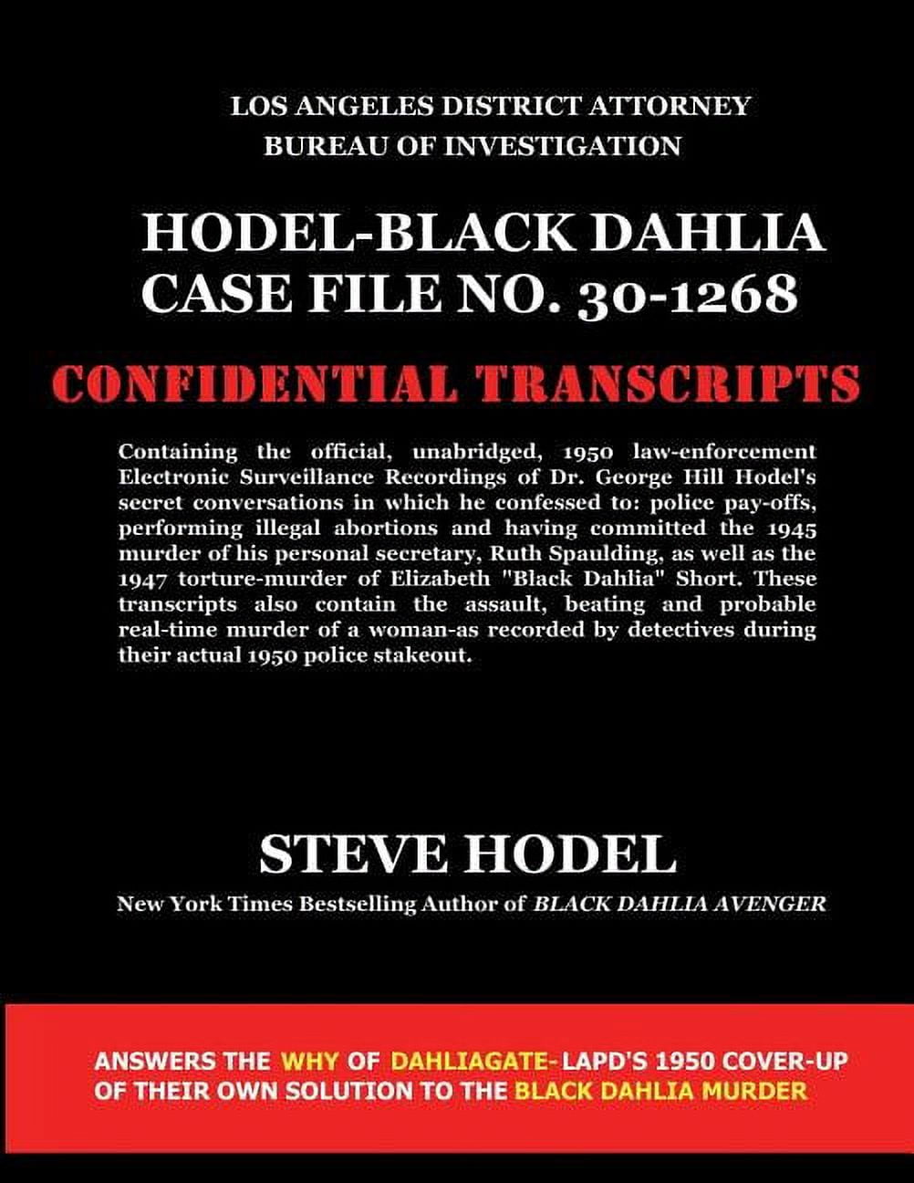 Hodel-Black Dahlia Case File No. 30-1268 (Paperback) - Walmart.com