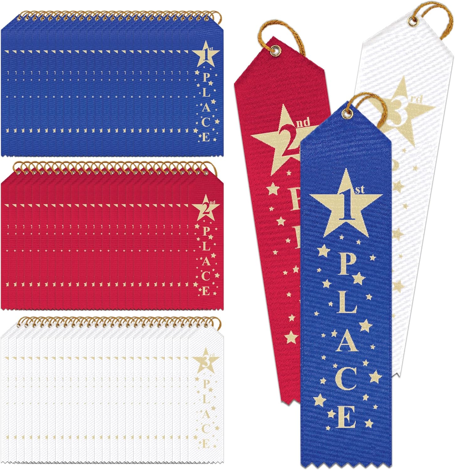 Hodges Badge - 75 Pack - 1st 2nd 3rd Point Top Star Award Ribbon - 25 ...