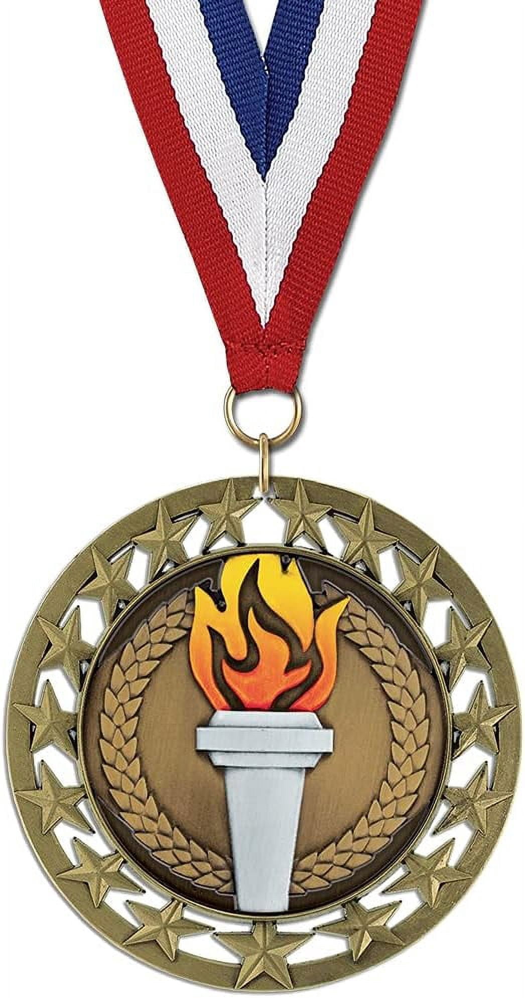 Hodges Badge Company Award Torch Medals - Gold, Silver, or Bronze ...