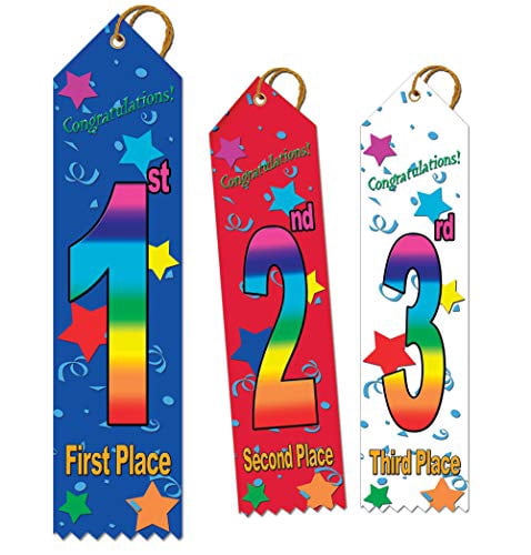 Hodges Badge Company Multi-Color 1st-3rd Place Ribbon – 75 Count ...