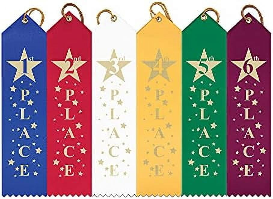 Hodges Badge Company Point Top Award Ribbons - 1st - 6th - 25 Each (150 ...