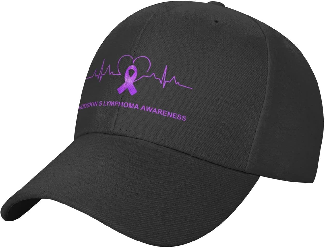 Hodgkin S Lymphoma Awareness Heart-Beat Plain Baseball Caps Adjustable ...