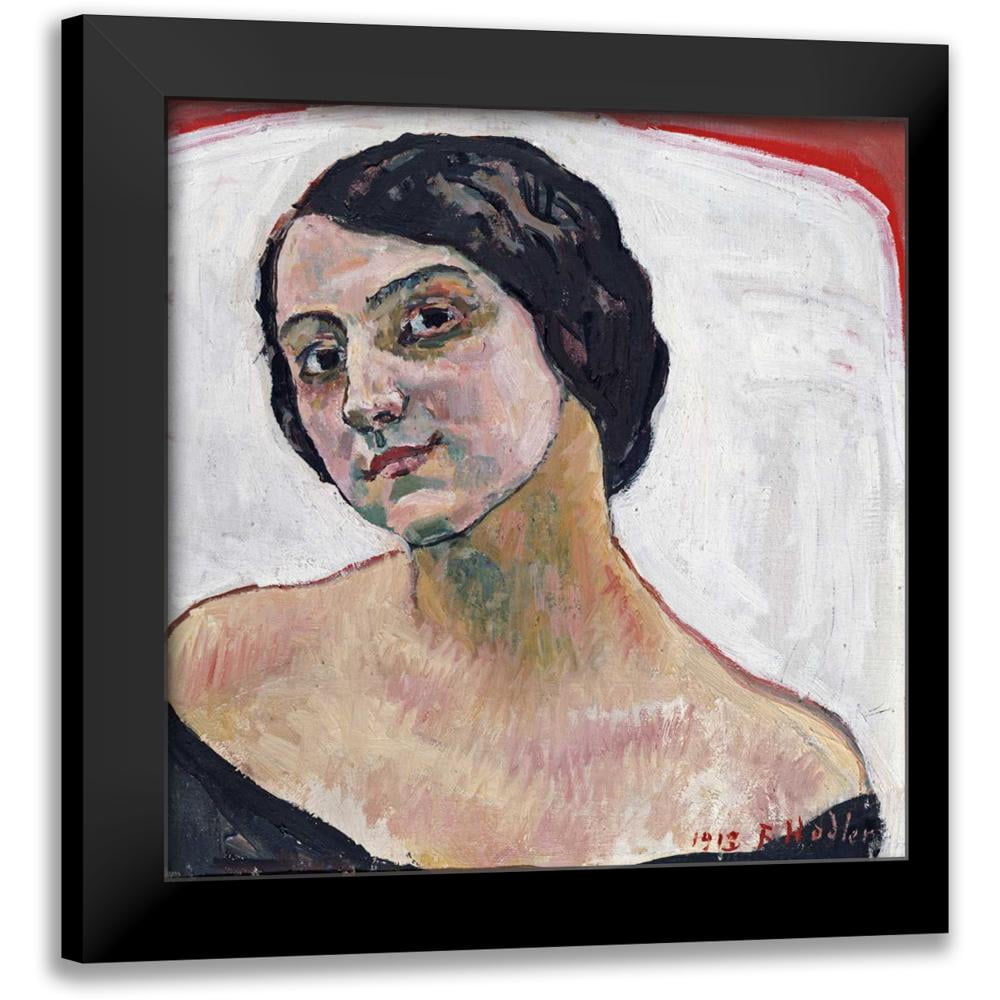 Ferdinand Hodler 12x12 Black Modern Wood Framed Wall Art Titled - Woman ...