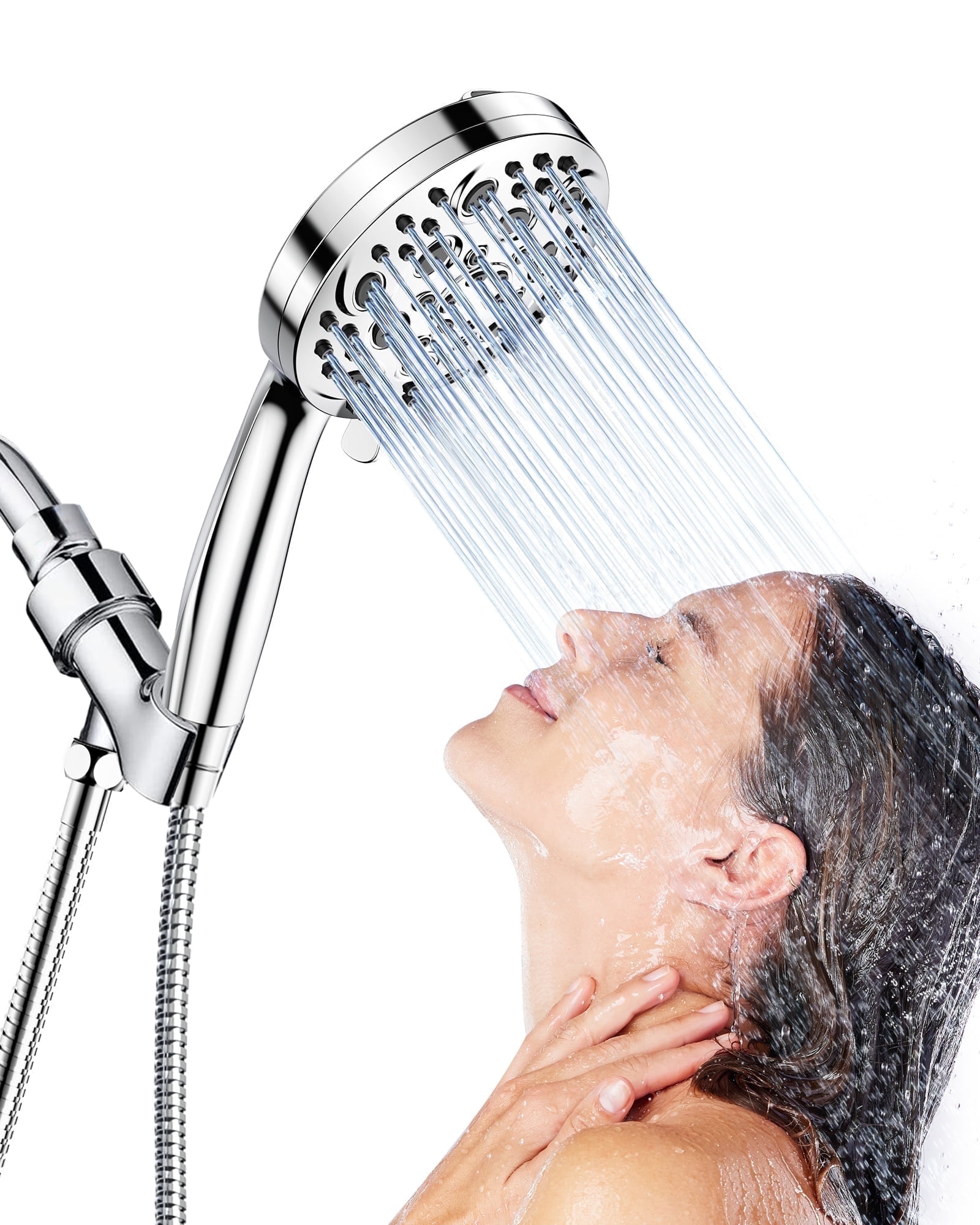 Hodvit Handheld Showerhead with Hose, 10 Spray Modes Stainless Steel ...