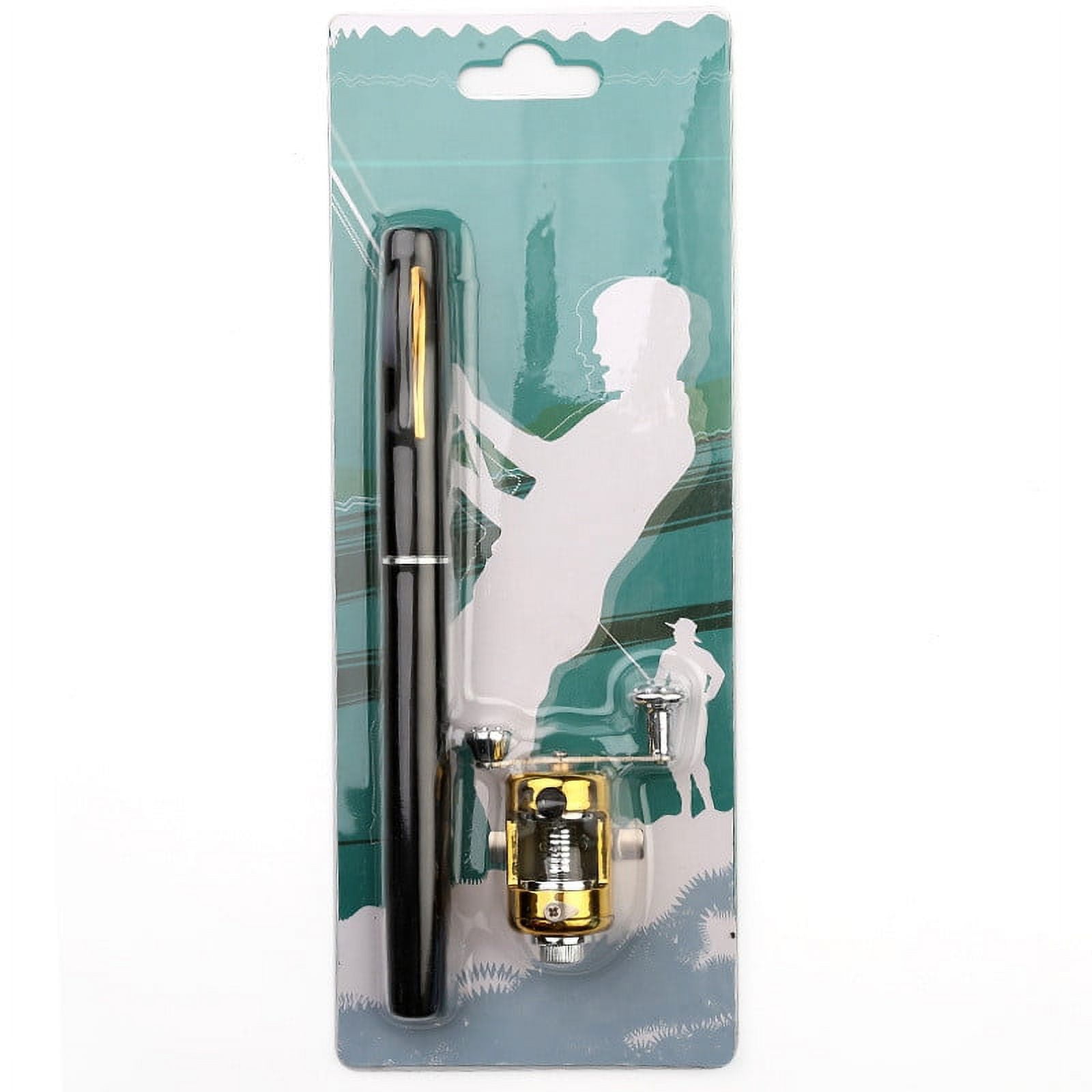 Hodwiequ 2023 Pocket Size Fishing Rod Mini Pen Pole 1M Pen Pole Set Sea ...