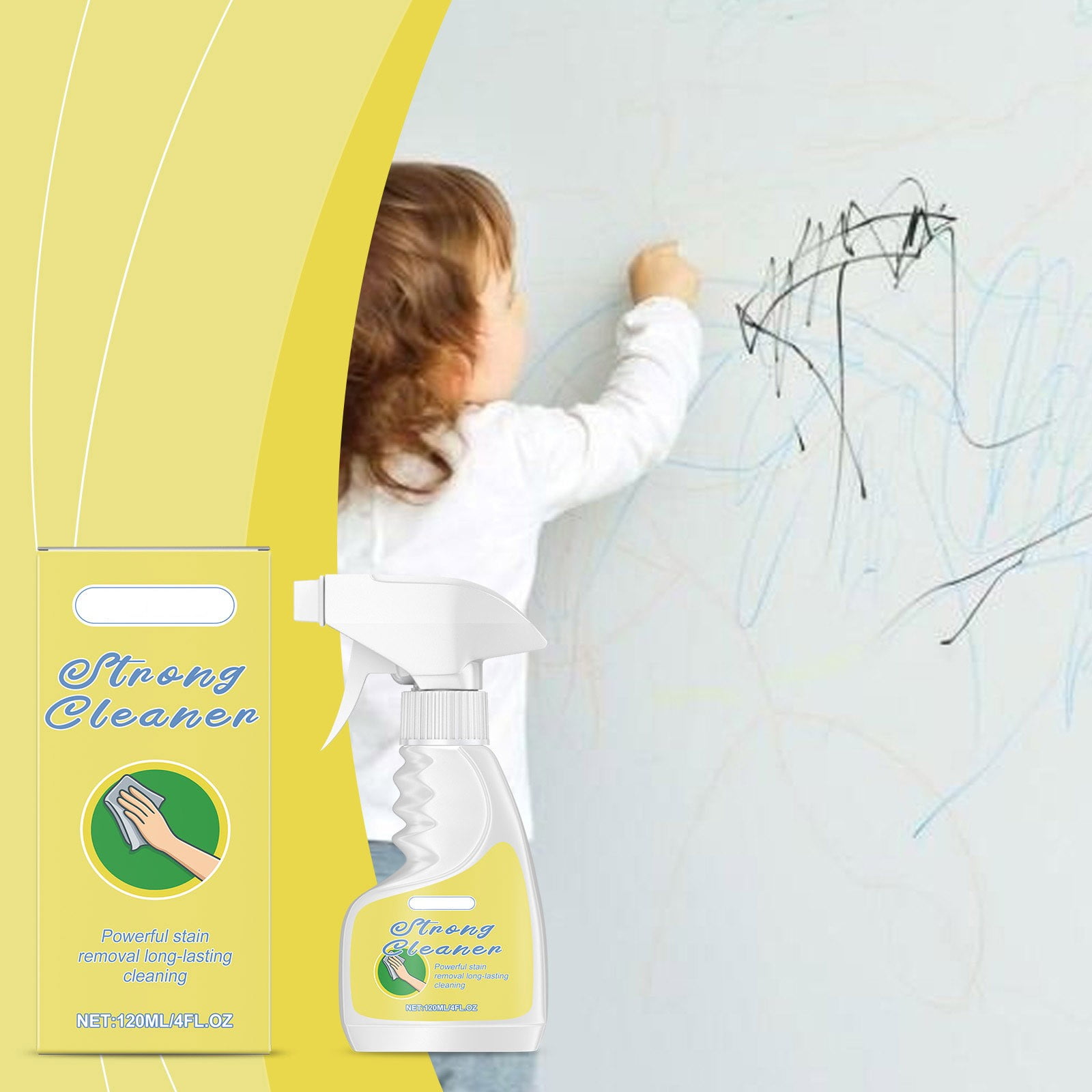 Hodwiequ Painted Wall Cleaner Spray: Healthier Home 5-Minute Cleanwalls ...