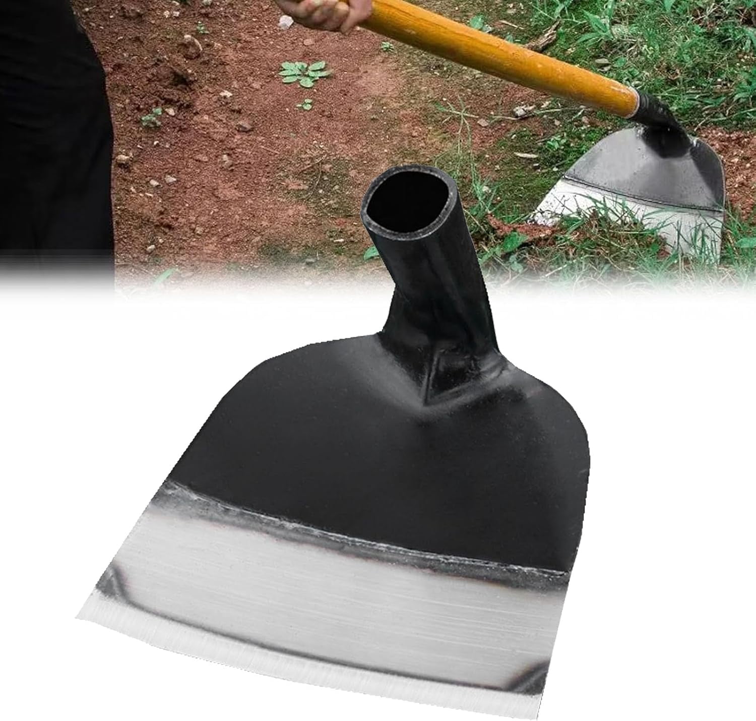 Hoe Garden Tool, Heavy-Duty Steel Farm Gardening Weeding Hoe Head ...