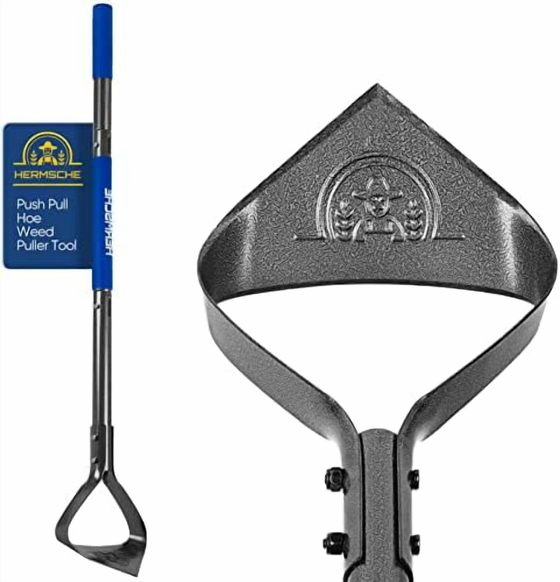 Hoe Garden Tool, Heavy Duty Triangle 52.7" Manual Weeder with Long ...