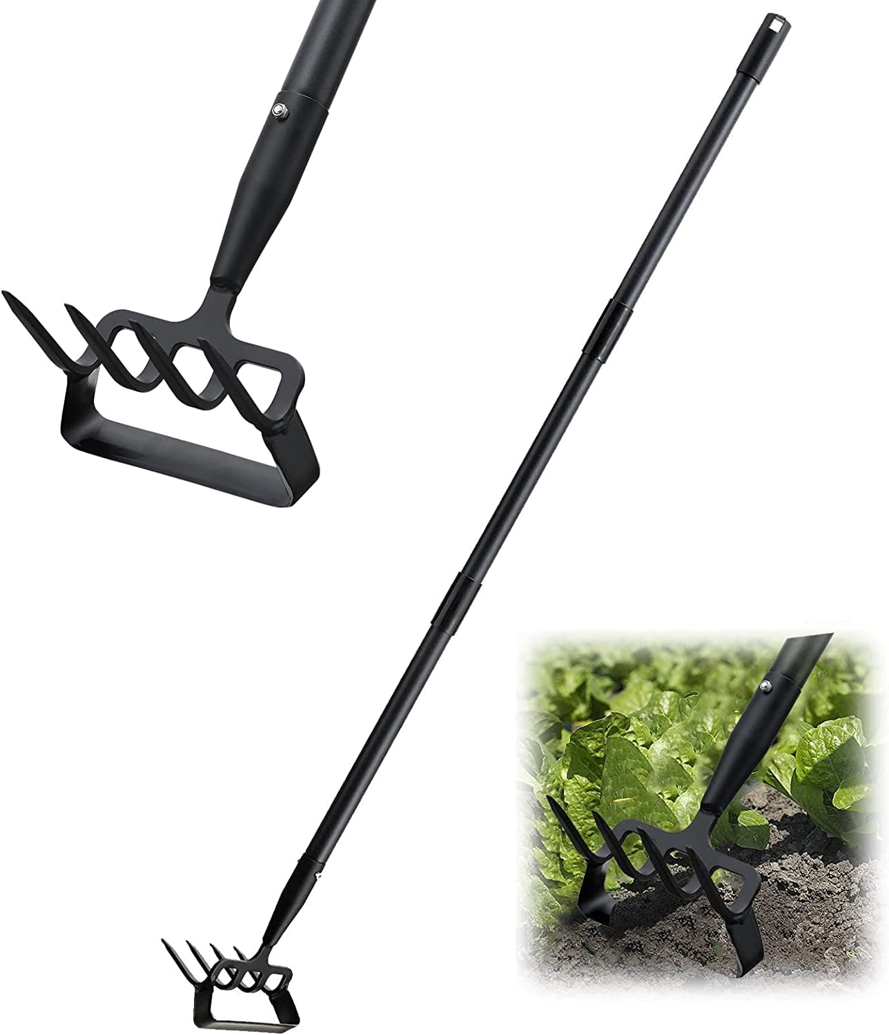 Hoe Garden Tools, 37-49 Inch Gardening Tools for Weeding, Stirrup Hoe ...