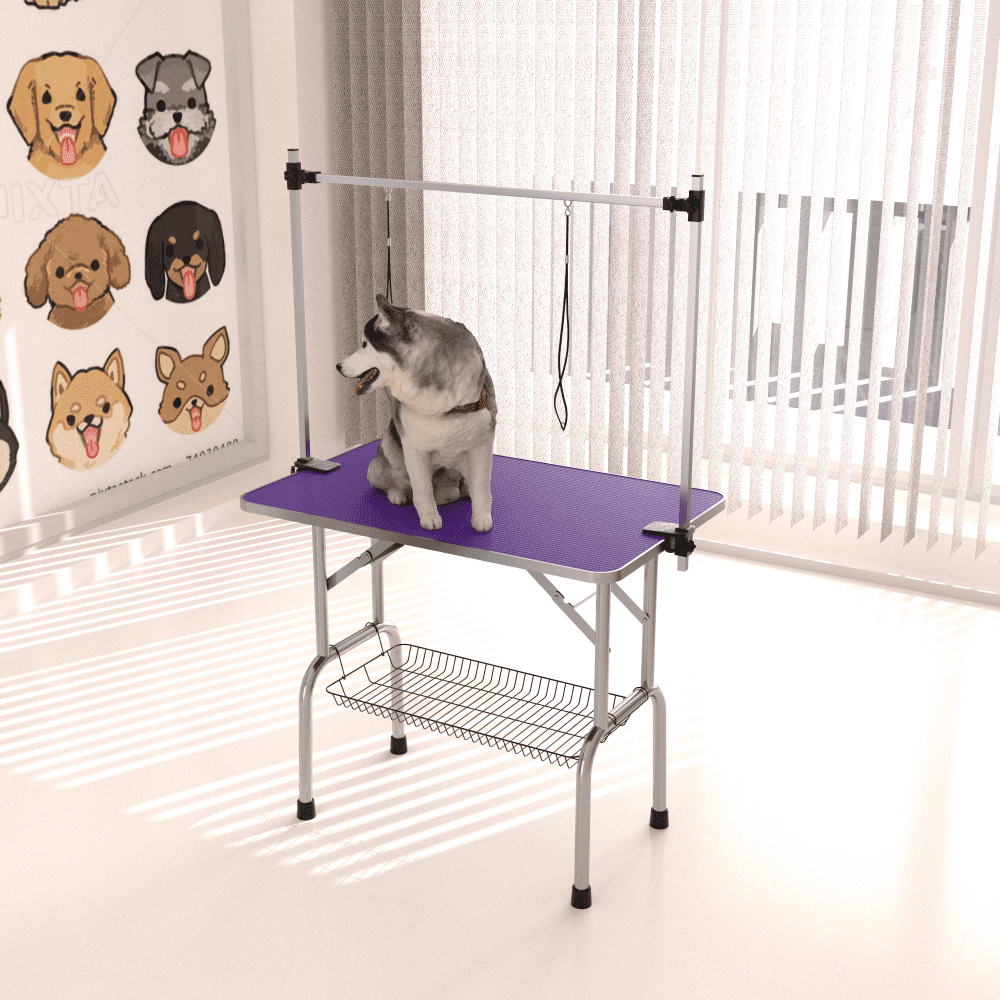 HoeTriumphs 42" Folding Dog/Cat Pet Grooming Table Stainless Steel ...