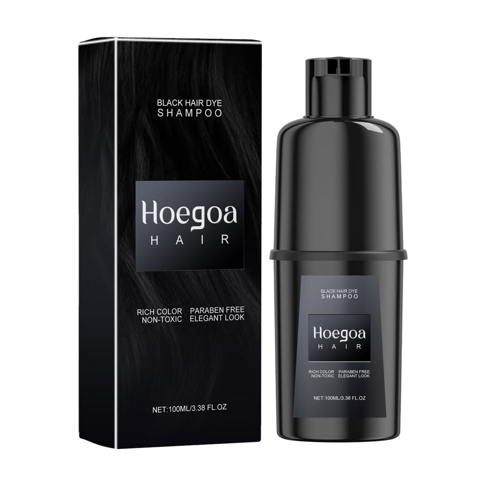 Hoegoa Hair Dye Shampoo, Shampoo Hair Dye Easy to Use, Natural Plant 3 ...