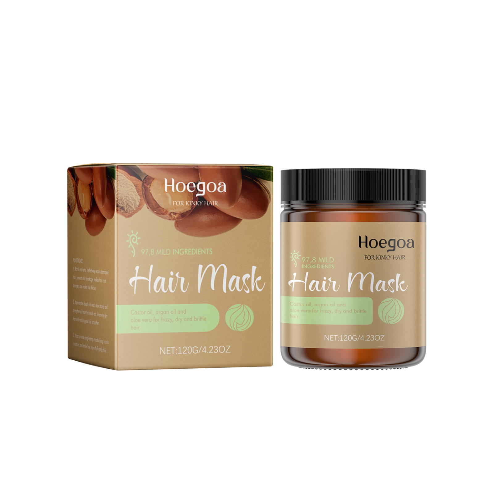Hoegoa Smoothing Treatment Hair Mask, Moisturizing And Repairing Frizzy ...