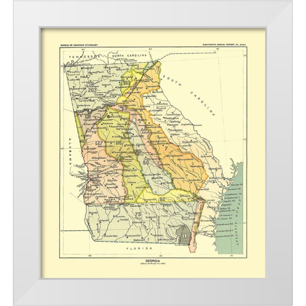 Hoen 12x13 White Modern Wood Framed Museum Art Print Titled - Georgia ...