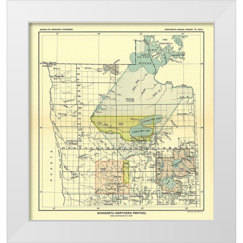 Hoen 12x13 White Modern Wood Framed Museum Art Print Titled - Northern ...