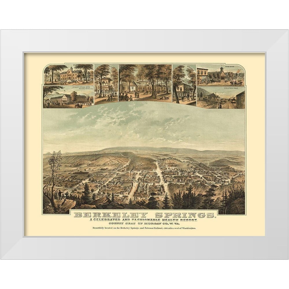 Hoen 14x12 White Modern Wood Framed Museum Art Print Titled - Berkeley ...