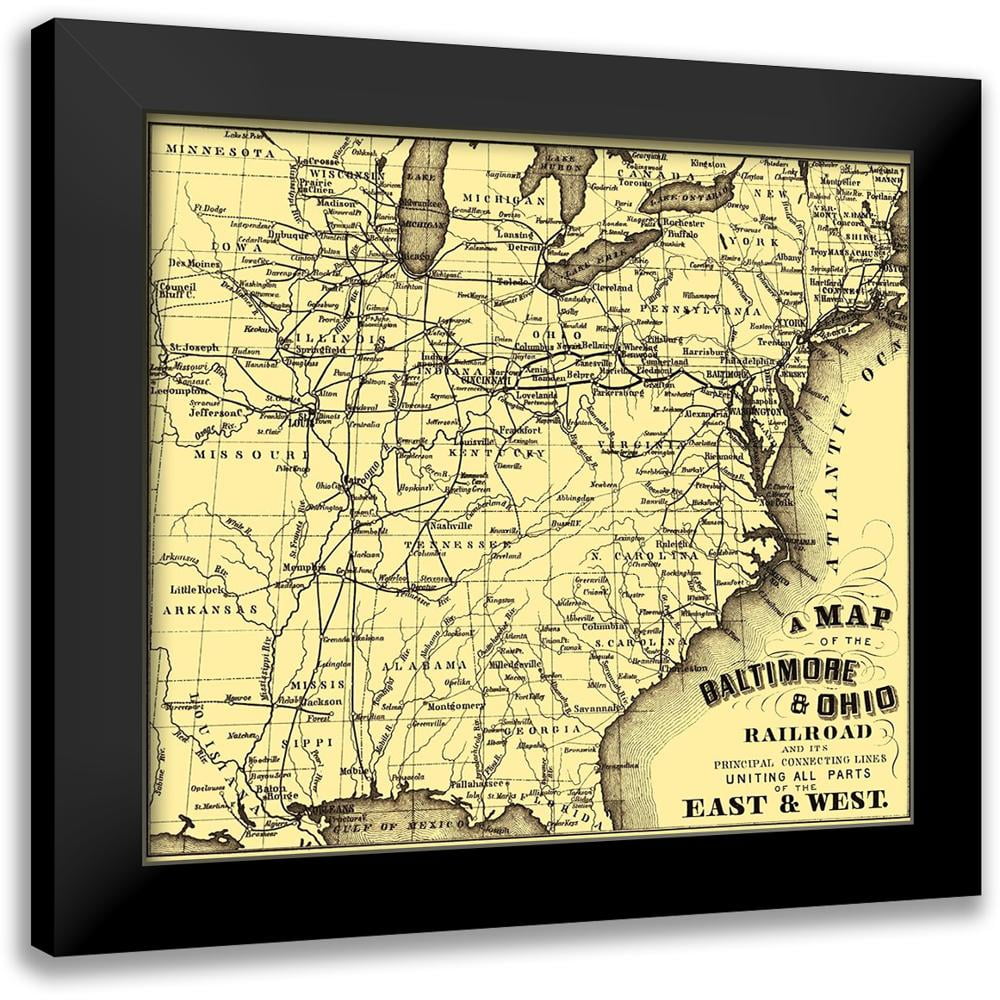 Hoen 16x15 Black Modern Framed Museum Art Print Titled - Baltimore and ...