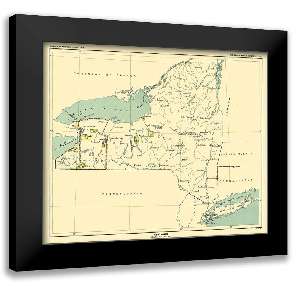 Hoen 17x15 Black Modern Framed Museum Art Print Titled - New York ...