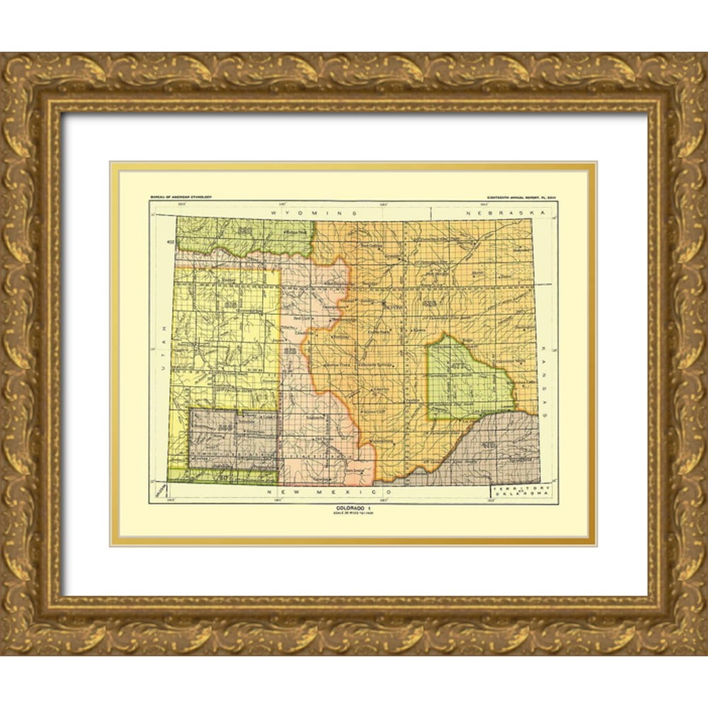 Hoen 18x15 Gold Ornate Wood Framed with Double Matting Museum Art Print ...