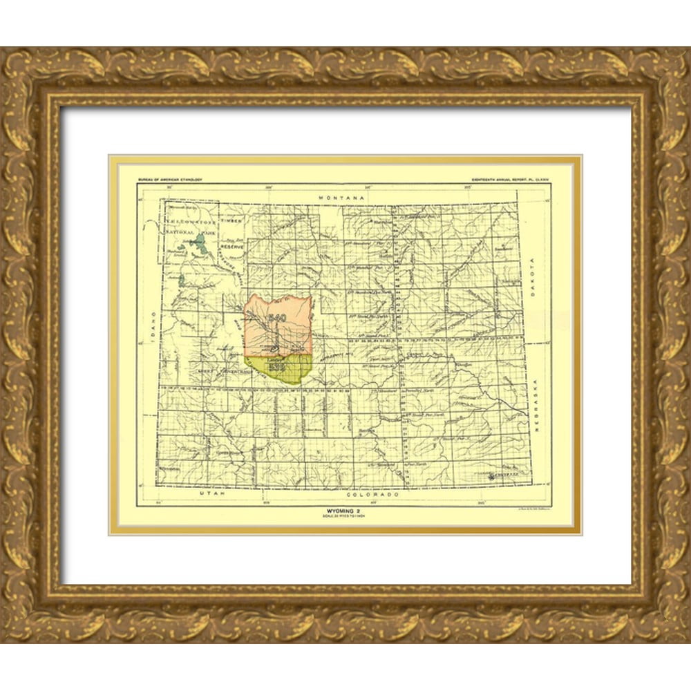 Hoen 18x15 Gold Ornate Wood Framed with Double Matting Museum Art Print ...