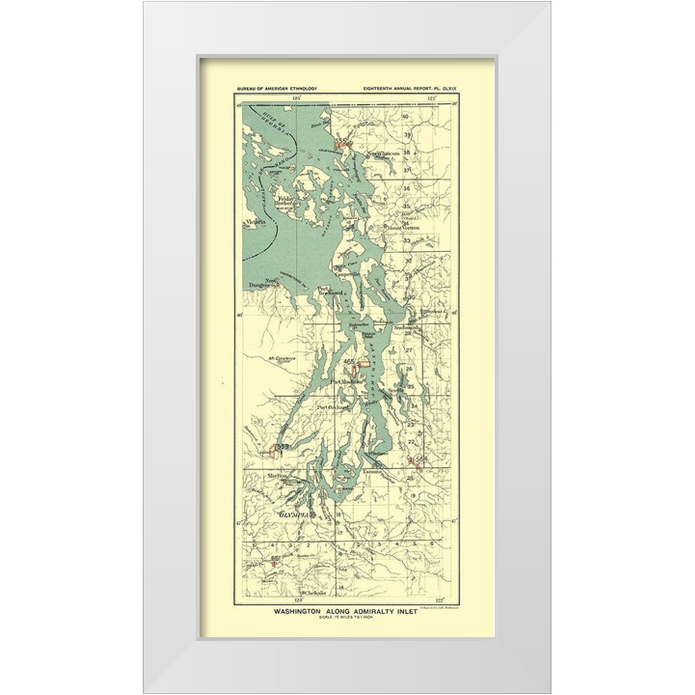 Hoen 18x32 White Modern Wood Framed Museum Art Print Titled ...