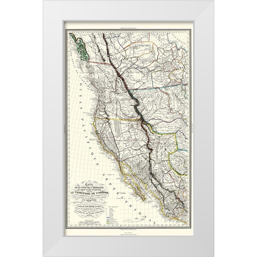 Hoen 21x32 White Modern Wood Framed Museum Art Print Titled - North ...