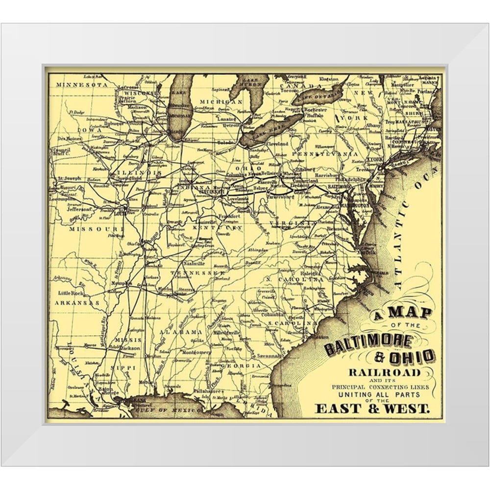 Hoen 22x20 White Modern Wood Framed Museum Art Print Titled - Baltimore ...