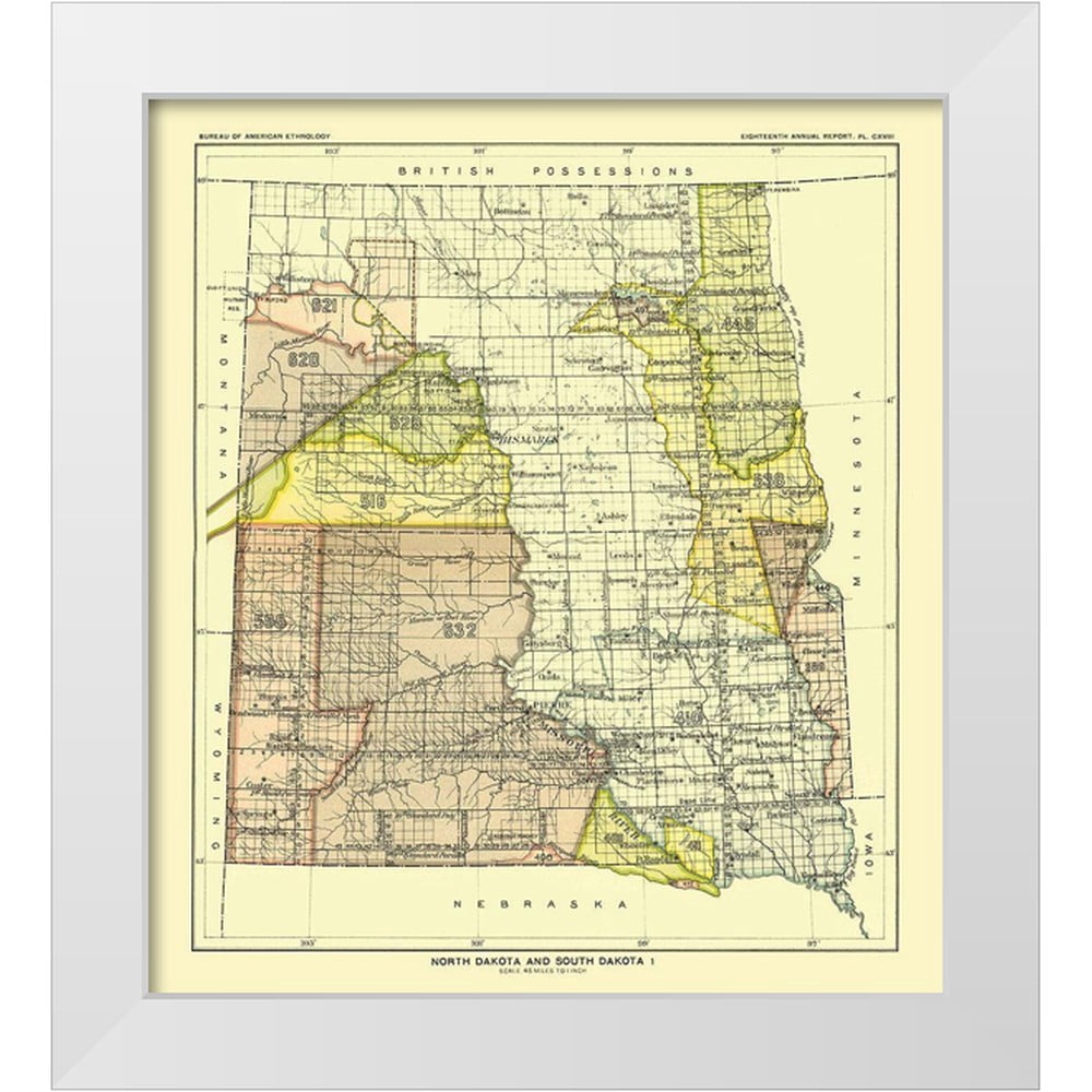 Hoen 26x29 White Modern Wood Framed Museum Art Print Titled - North and ...