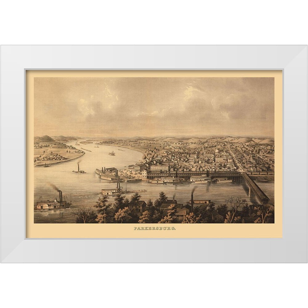 Hoen 32x22 White Modern Wood Framed Museum Art Print Titled ...