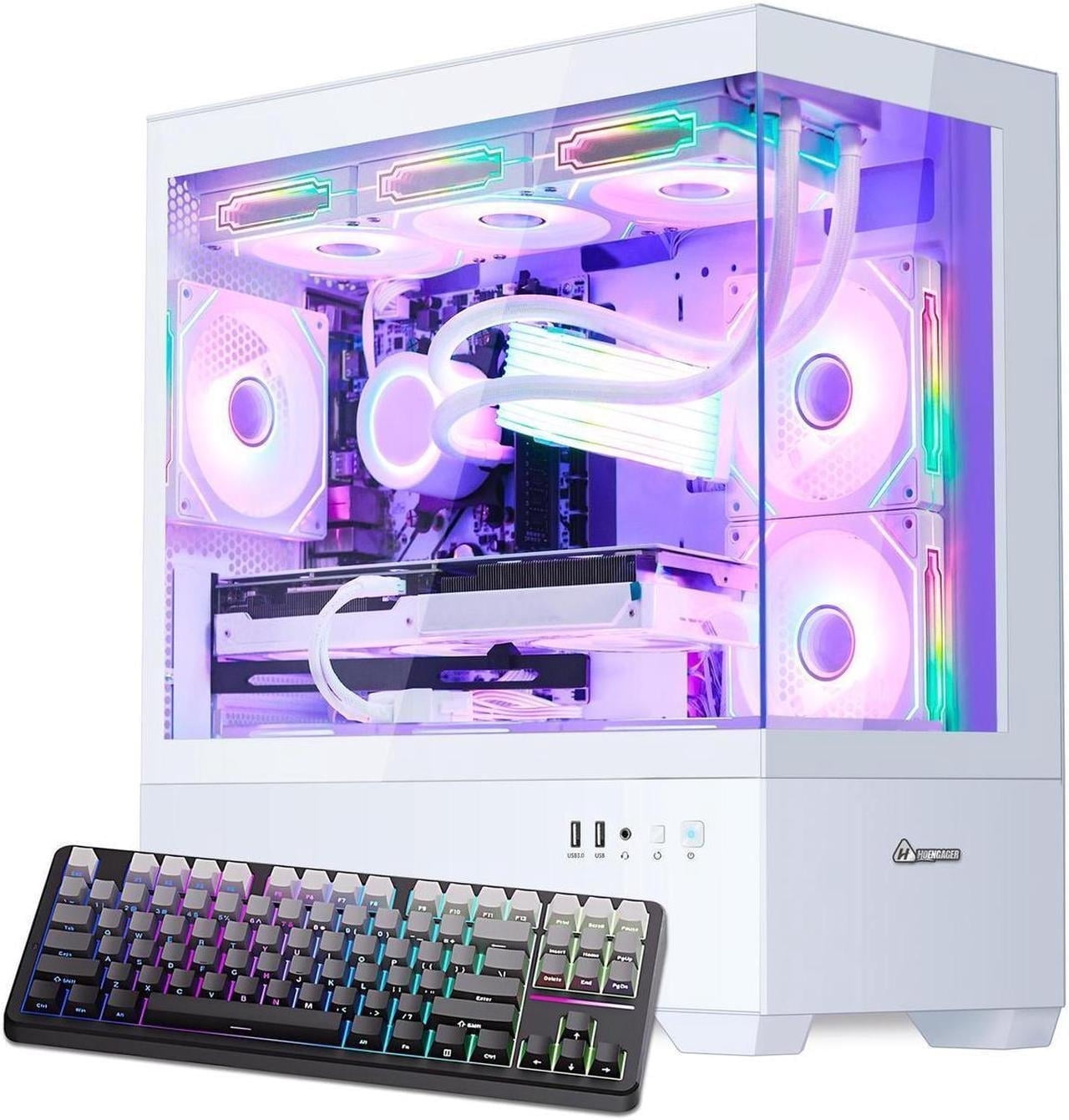 Hoengager Ocean Park Gaming PC -AMD Ryzen 7 5700X 3.4 GHz 8-Core, 16GB ...