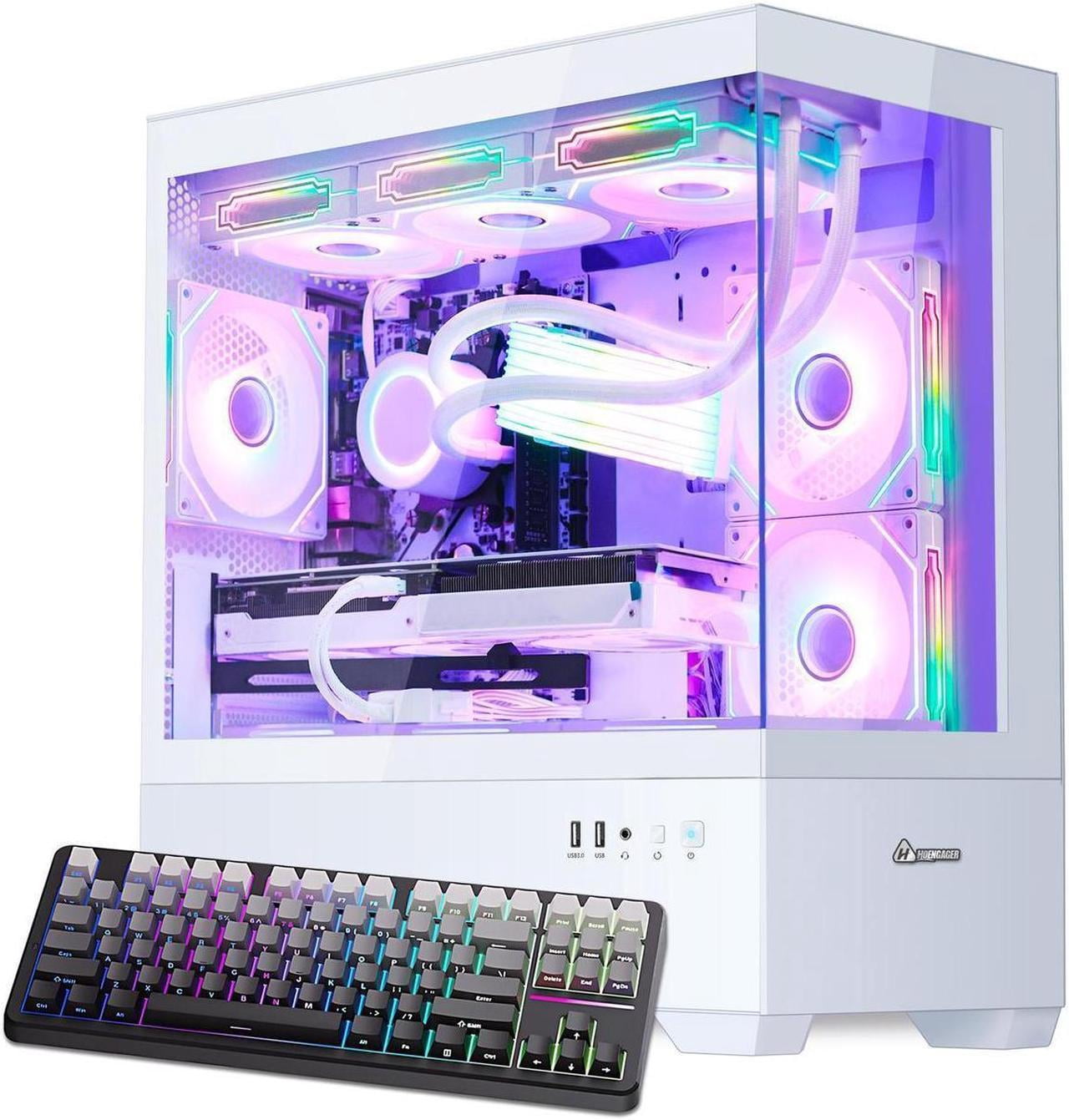 Hoengager Ocean Park Gaming PC -AMD Ryzen 7 5700X 3.4 GHz 8-Core, 32GB ...
