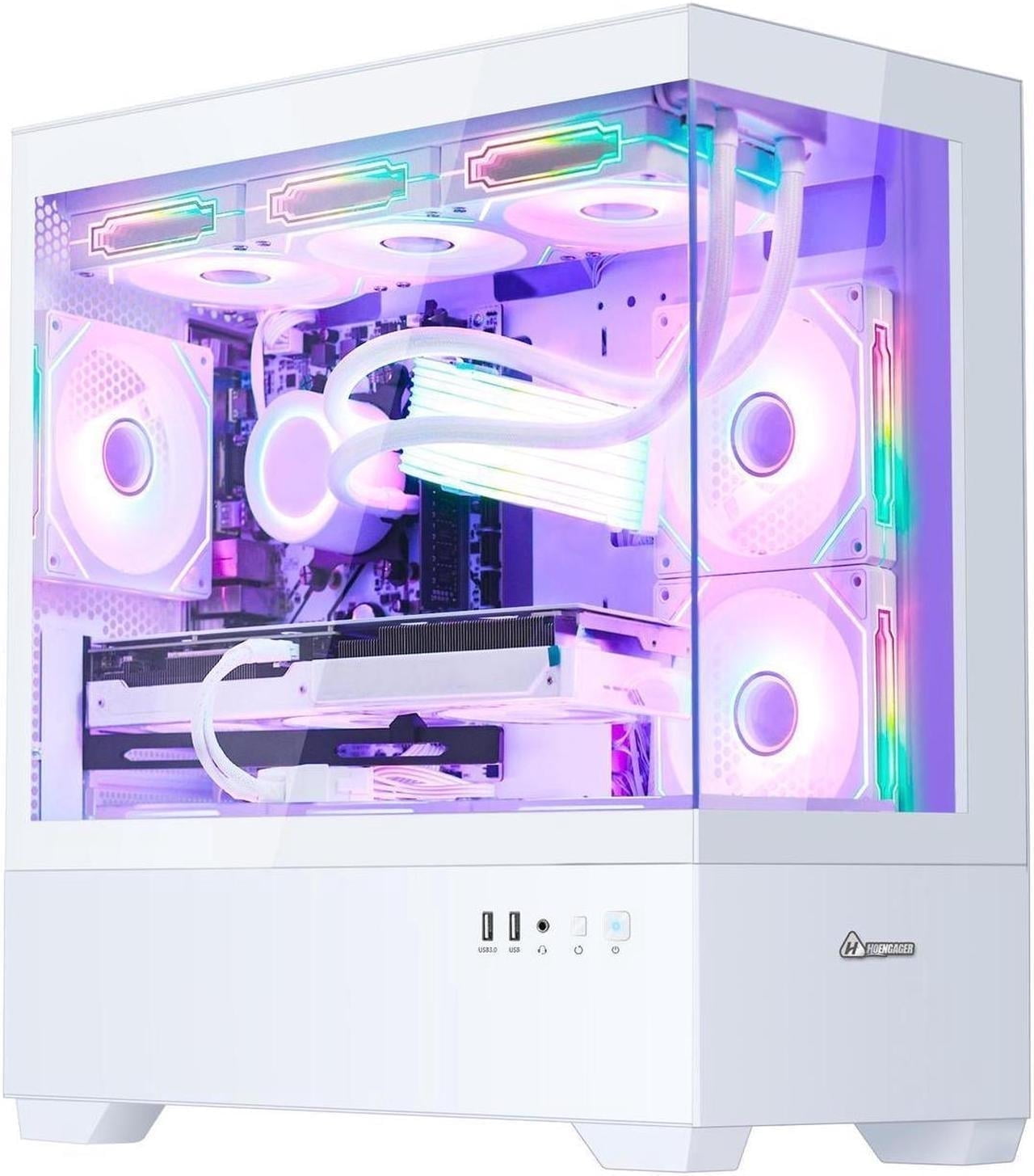 Hoengager Ocean Park Gaming PC Desktop-AMD Ryzen 7 5700X 3.4 GHz 8-Core ...